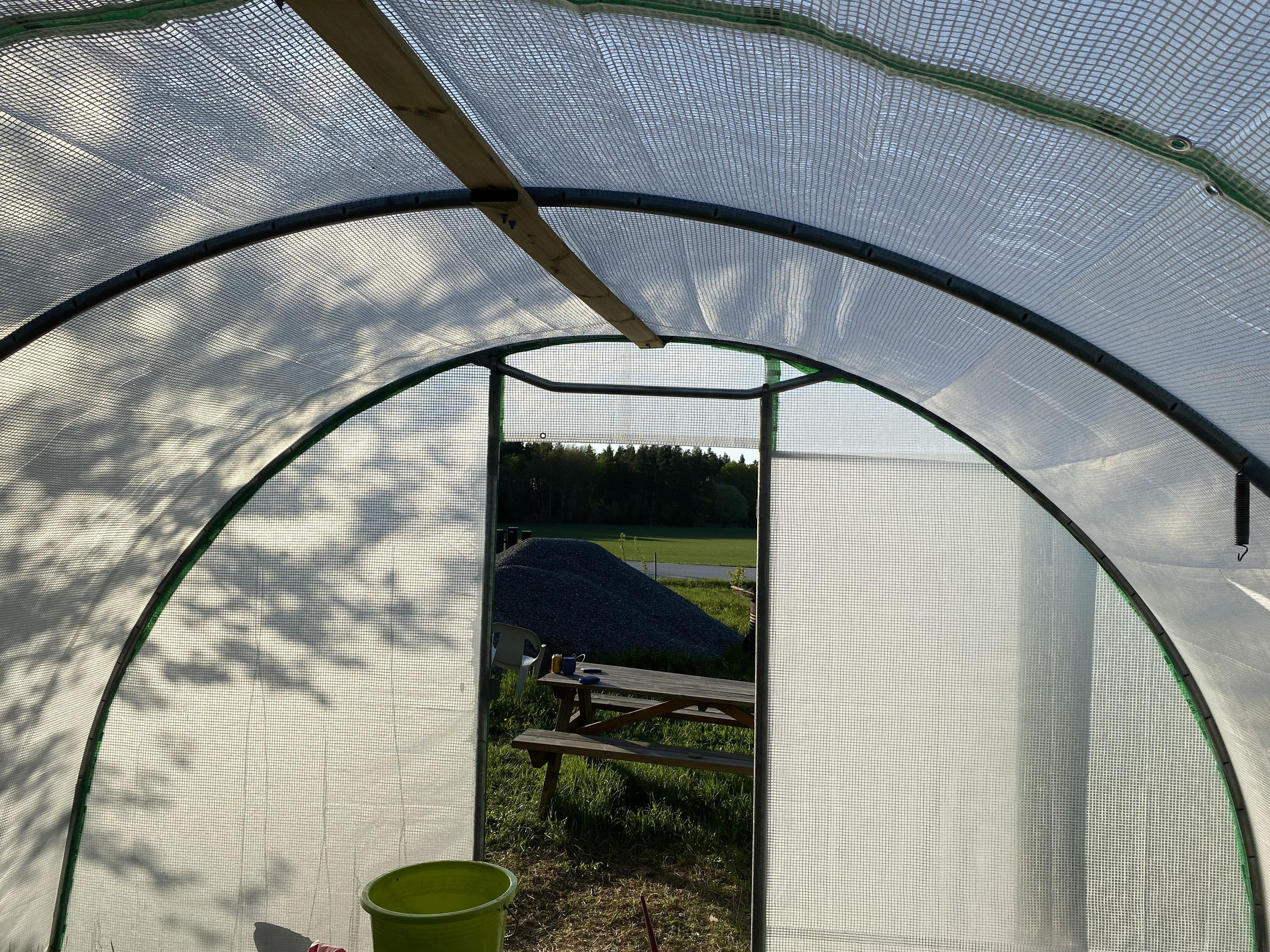 Make a Tunnel Greenhouse From Old Trampolines : 5 Steps (with Pictures ...