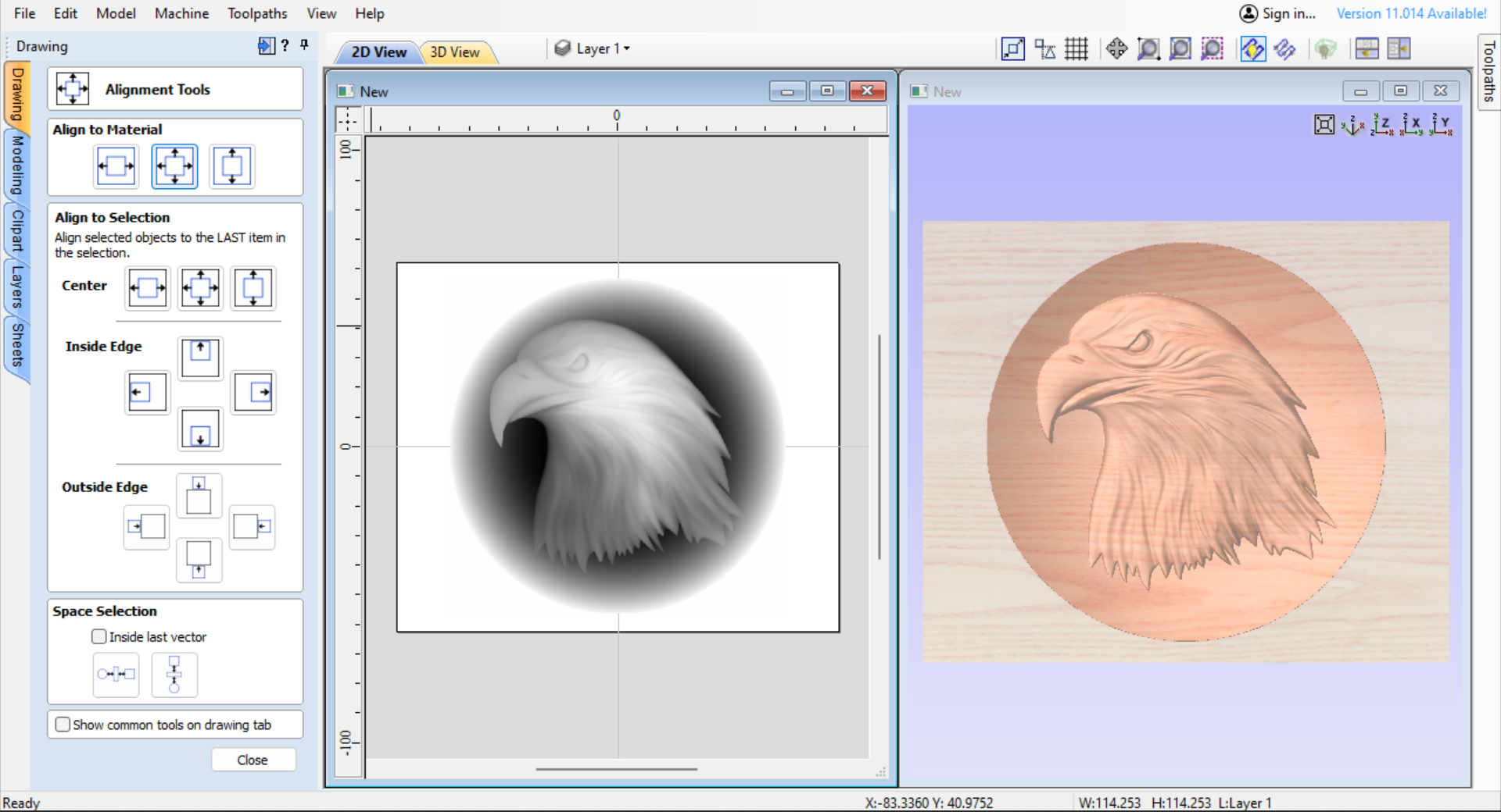 VCarve Eagles Head 3D First Attempt : 5 Steps (with Pictures ...