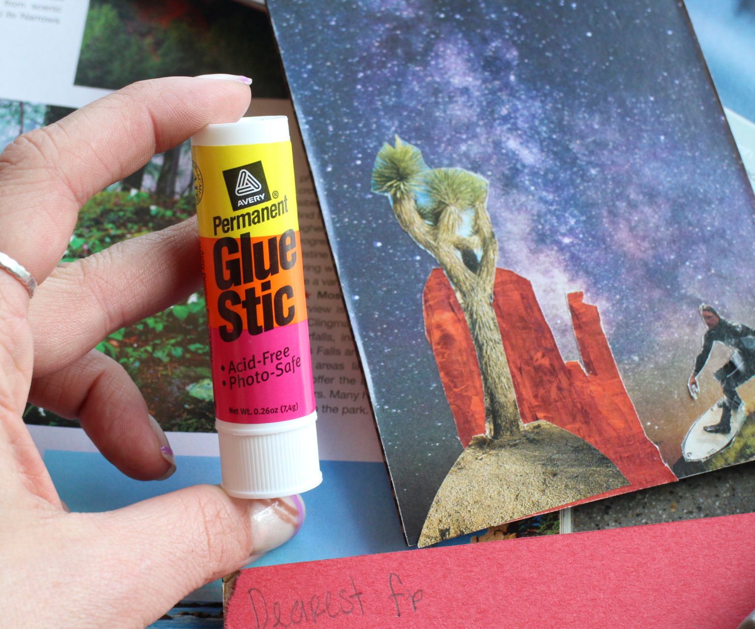 Collage Postcards Using Glue Sticks : 5 Steps (with Pictures ...