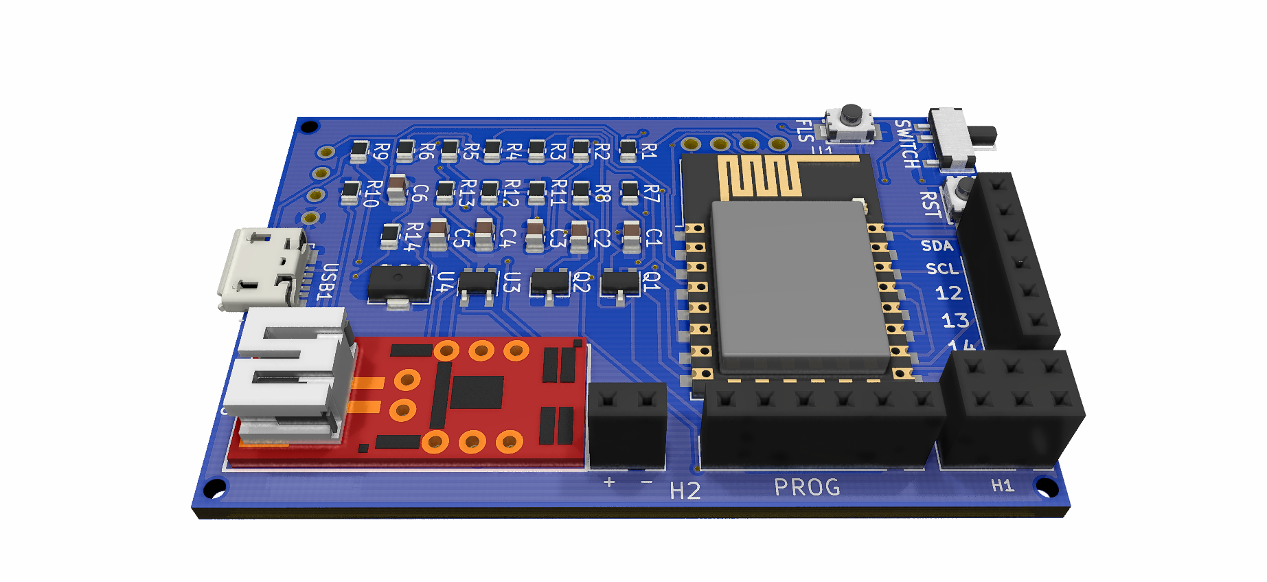 ESP8266 Development Board Battery and Solar Powered With OLED Display ...