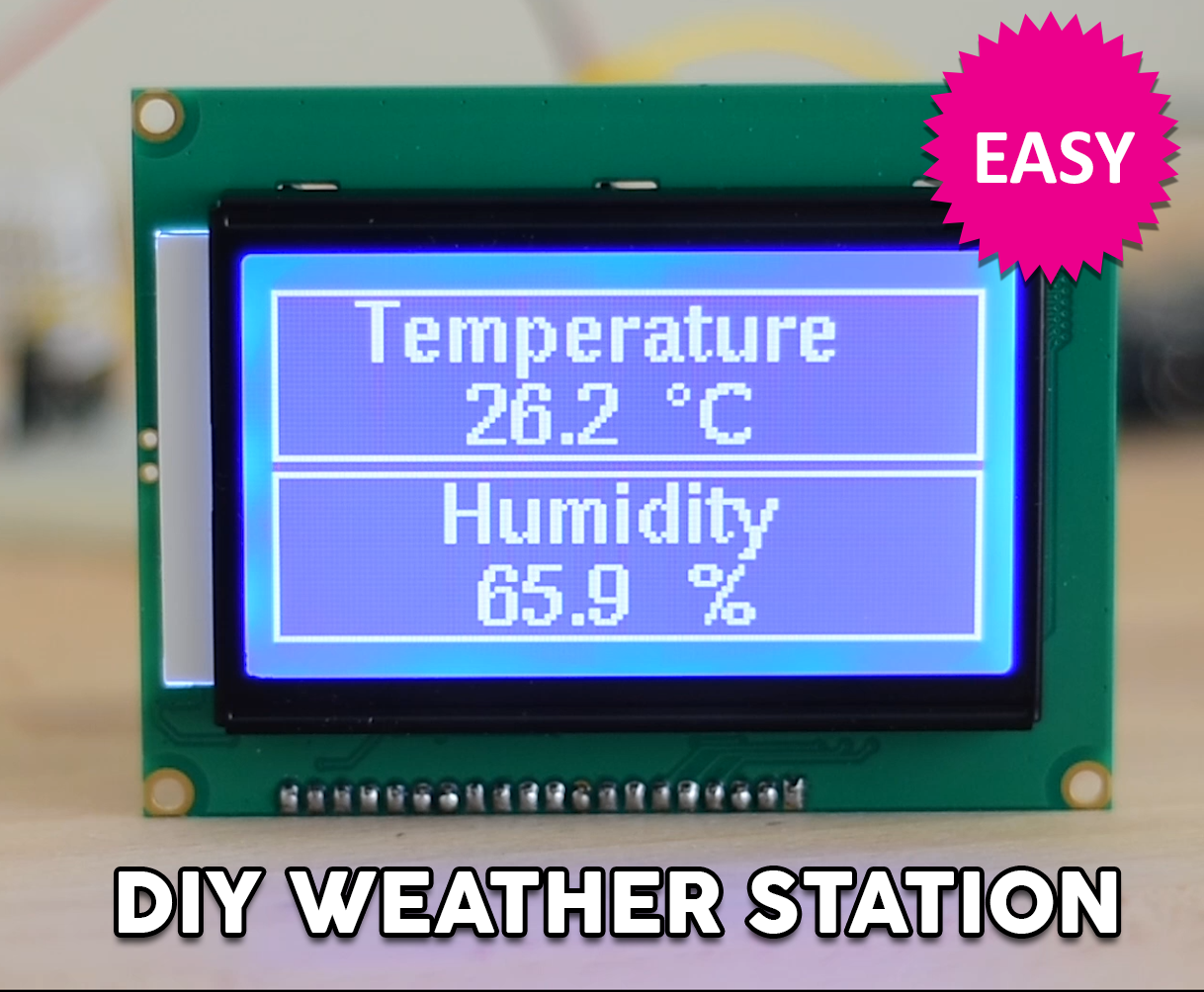 Weather Station Using a Big ST7920 Display : 4 Steps - Instructables