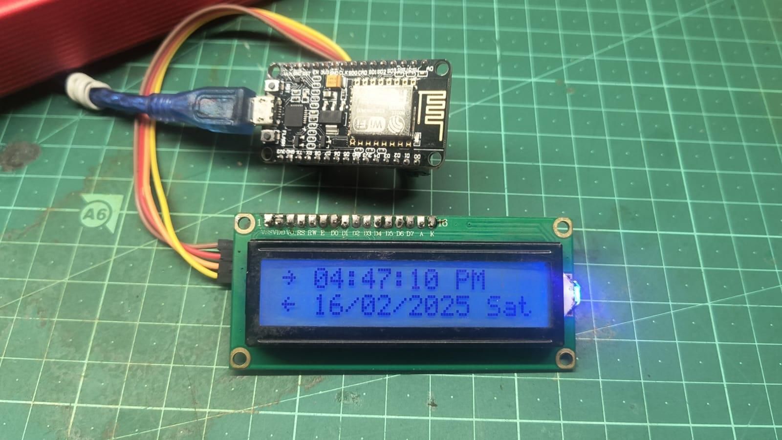 ESP8266 NTP Clock With 16x2 I2C LCD Display : 6 Steps - Instructables