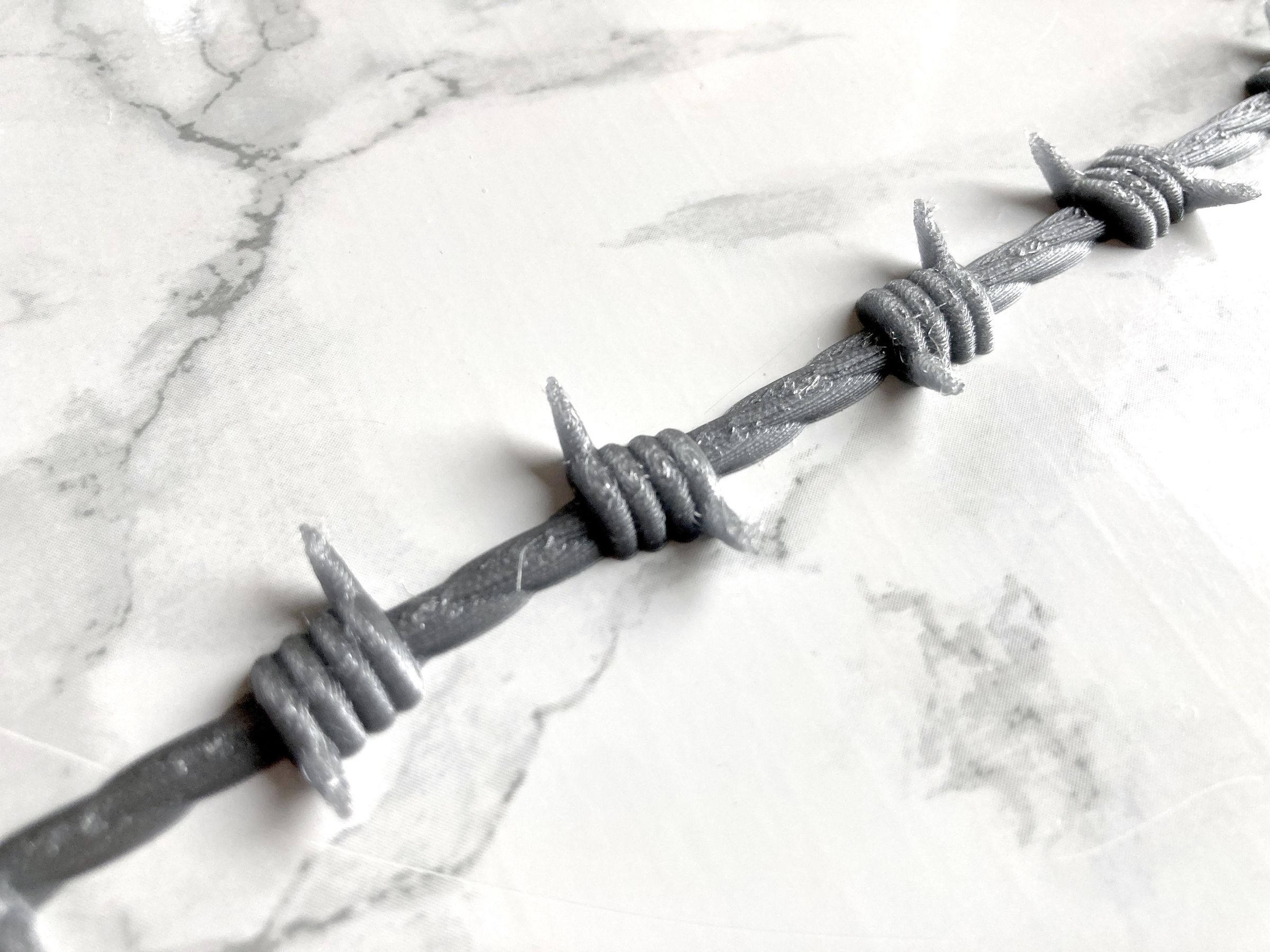 Faux Barbed Wire Choker and Bracelet - Flexible 3D Print : 8 Steps ...