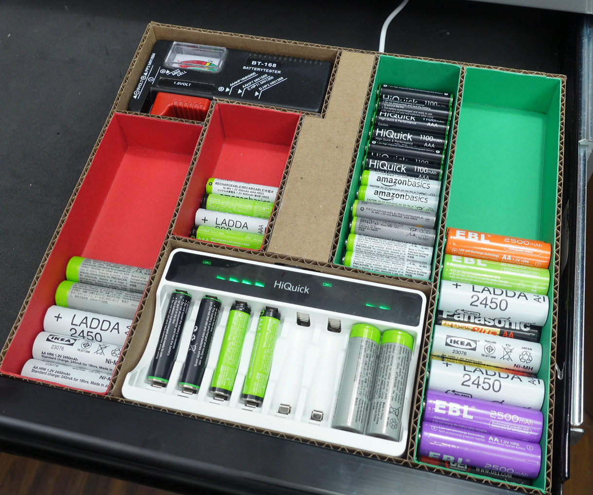 Cardboard AA/AAA Batteries Organizer : 9 Steps (with Pictures ...