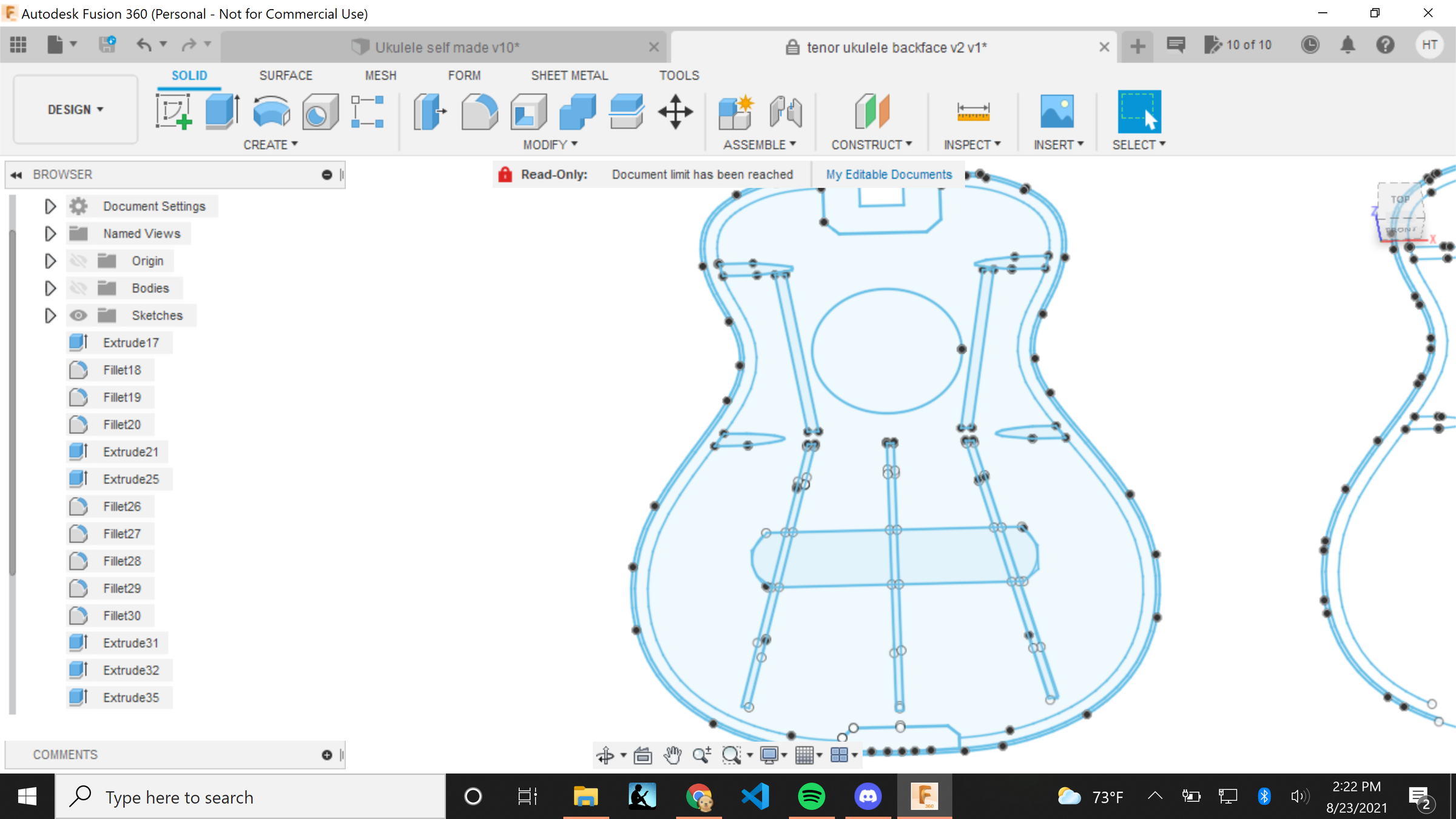 Solid Walnut Ukulele From Walnut Tree Using CNC/ Laser Cutter : 14 ...