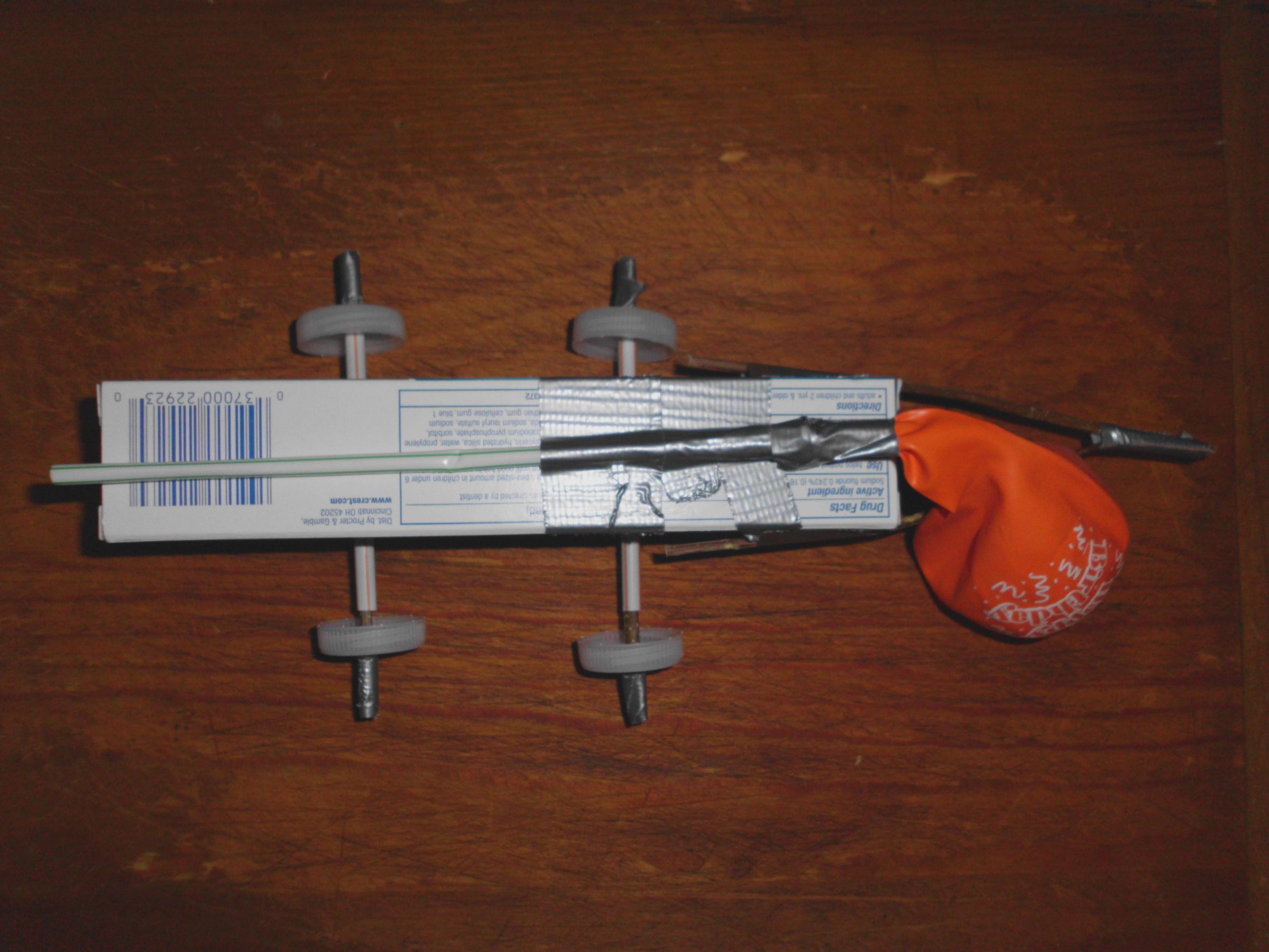 Balloon Powered Car : 4 Steps - Instructables