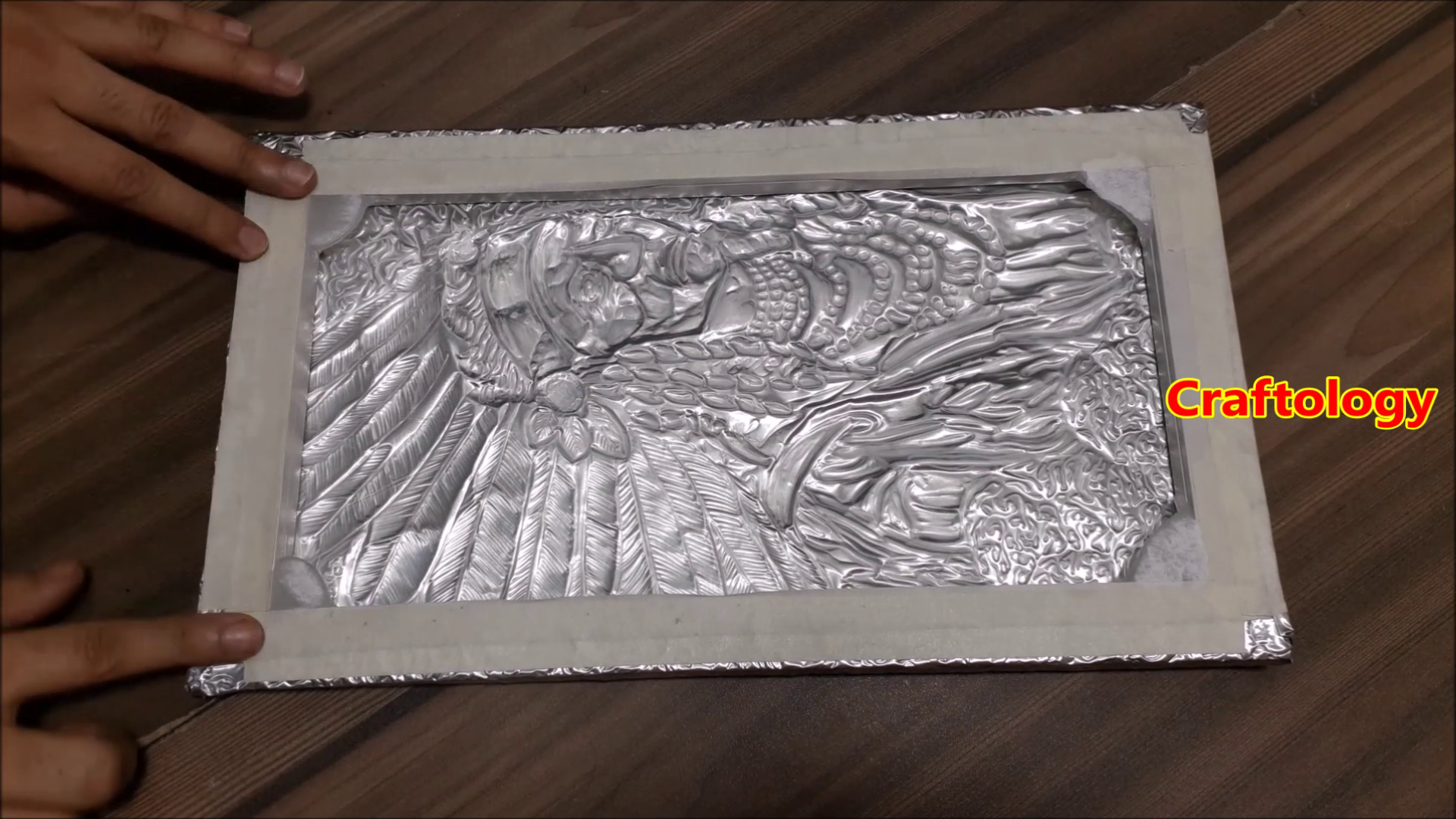 How to Make Red Indian Embossed Painting / Metal Art : 4 Steps (with ...