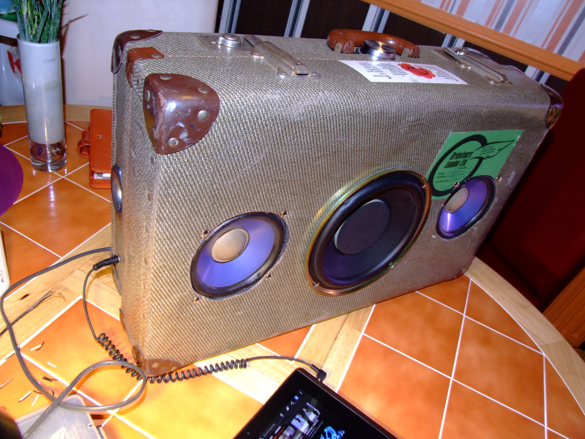 Old Suitcase Transformed Into Amplified Stereo Speaker - Instructables