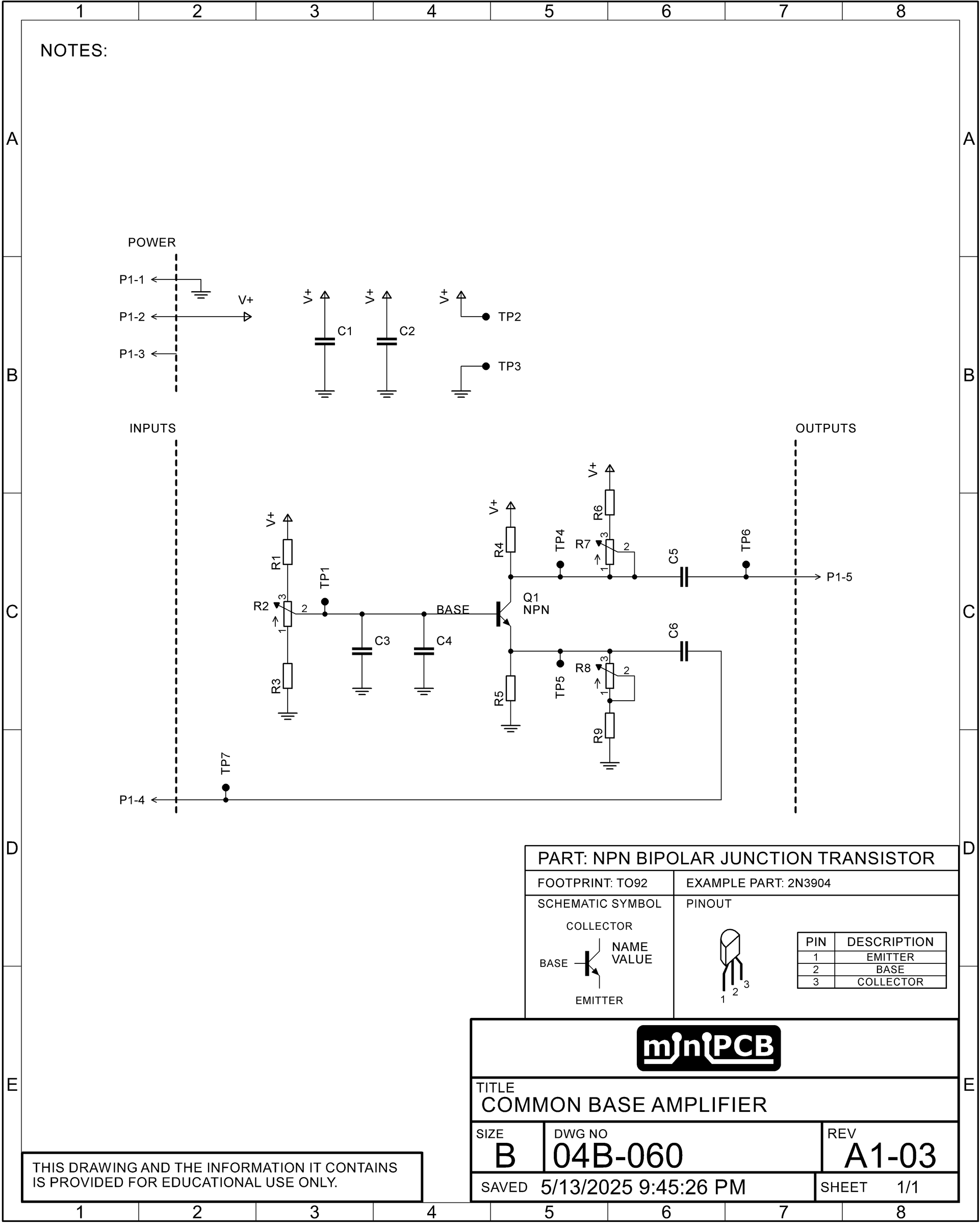 Common Base Amplifier, MiniPCB, 04B-060, Rev A1-03 : 3 Steps ...
