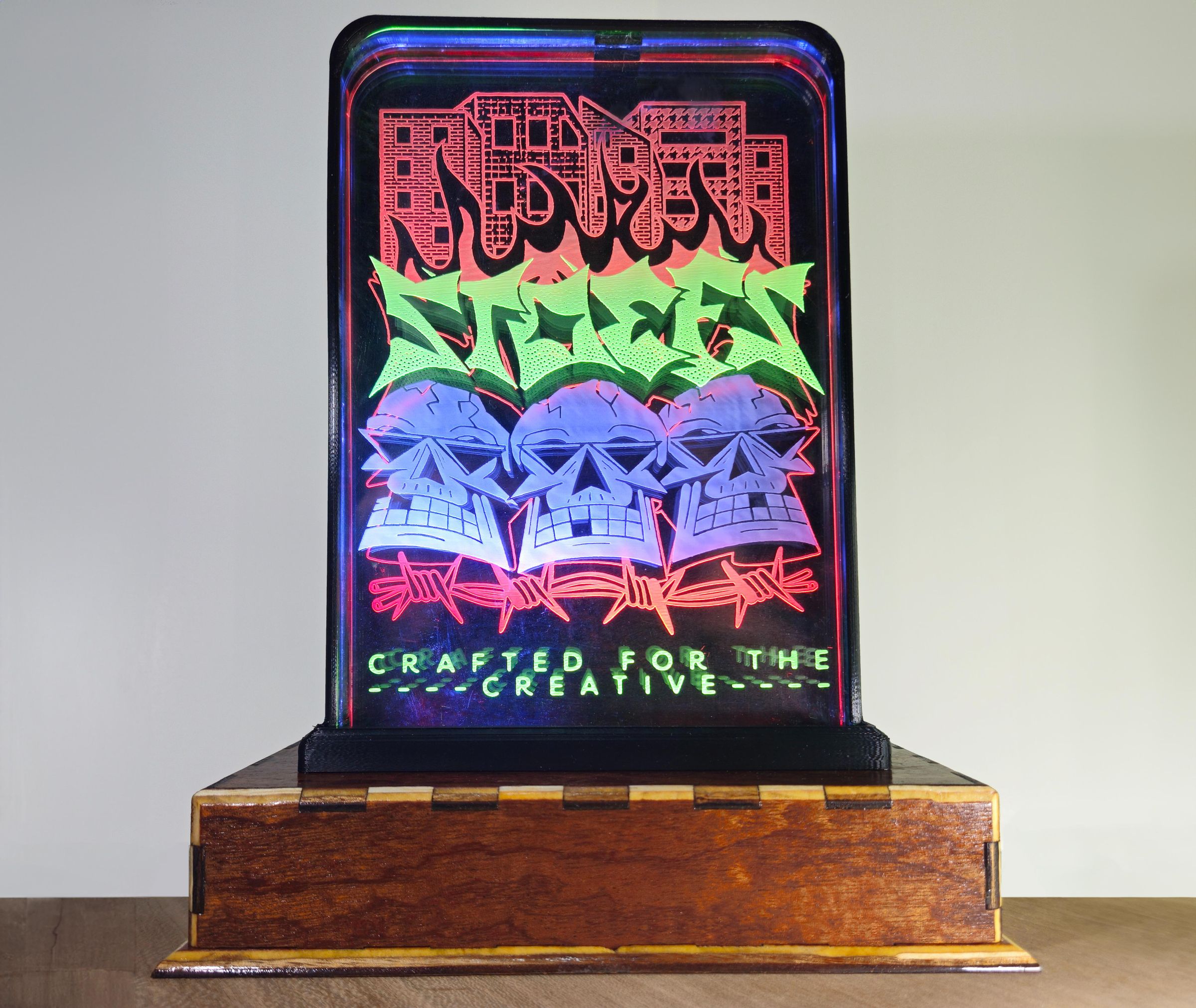 Multi-Layered Edge Lit Acrylic Sign With Color Changing Animations! : 8 ...