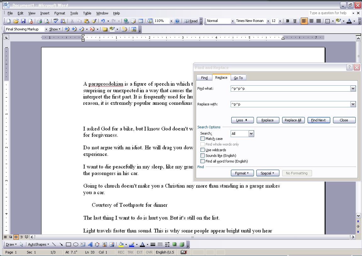 Quick Formatting With Notepad and Word : 8 Steps - Instructables