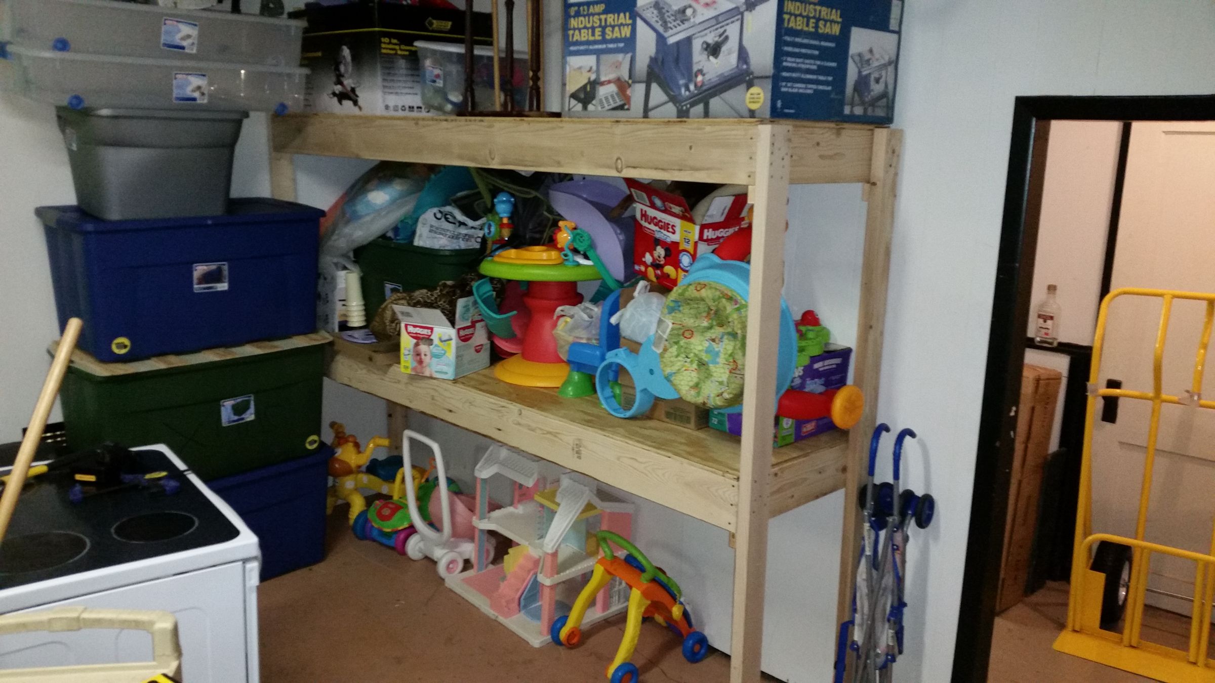 Simple Huge Plywood and 2x Lumber Shelf : 4 Steps (with Pictures ...