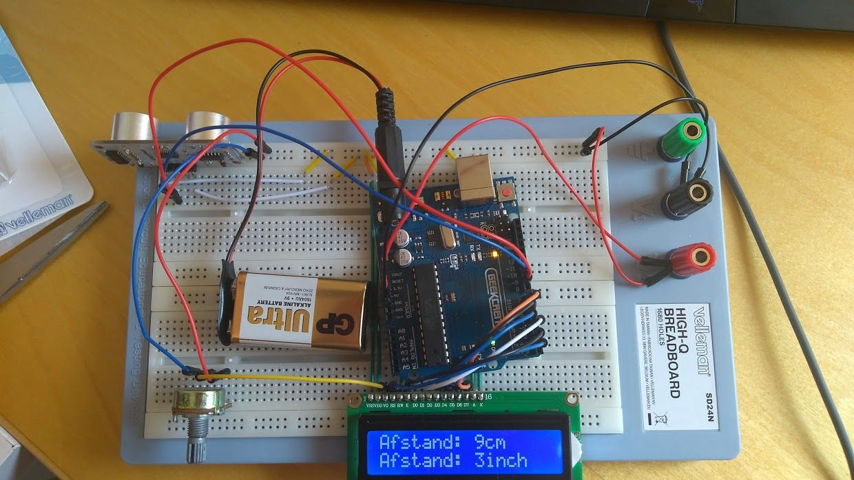 Arduino - Ultrasonic Sensor HC-SR04 With LCD Display : 4 Steps ...
