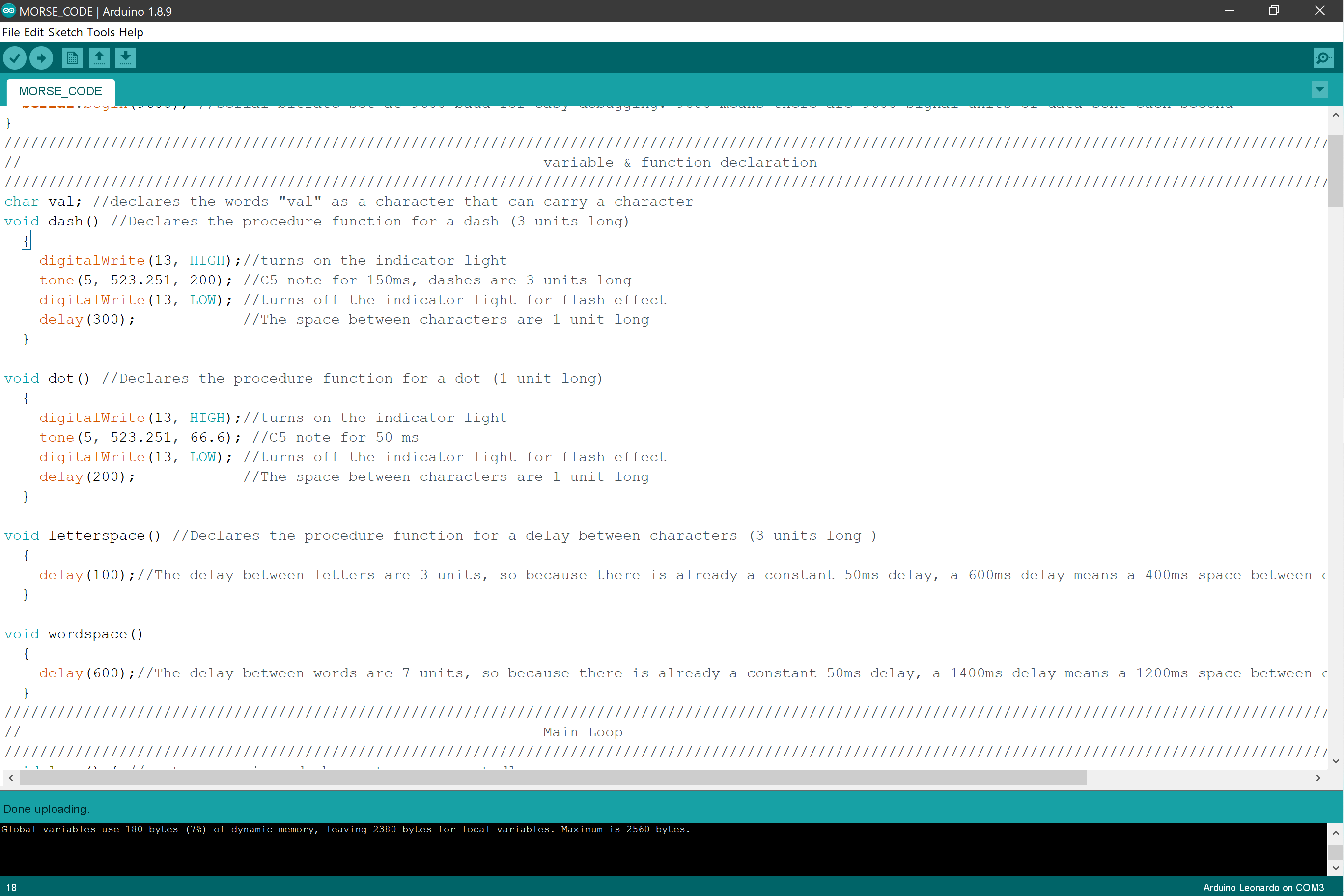 Arduino Morse Code Generator : 6 Steps - Instructables