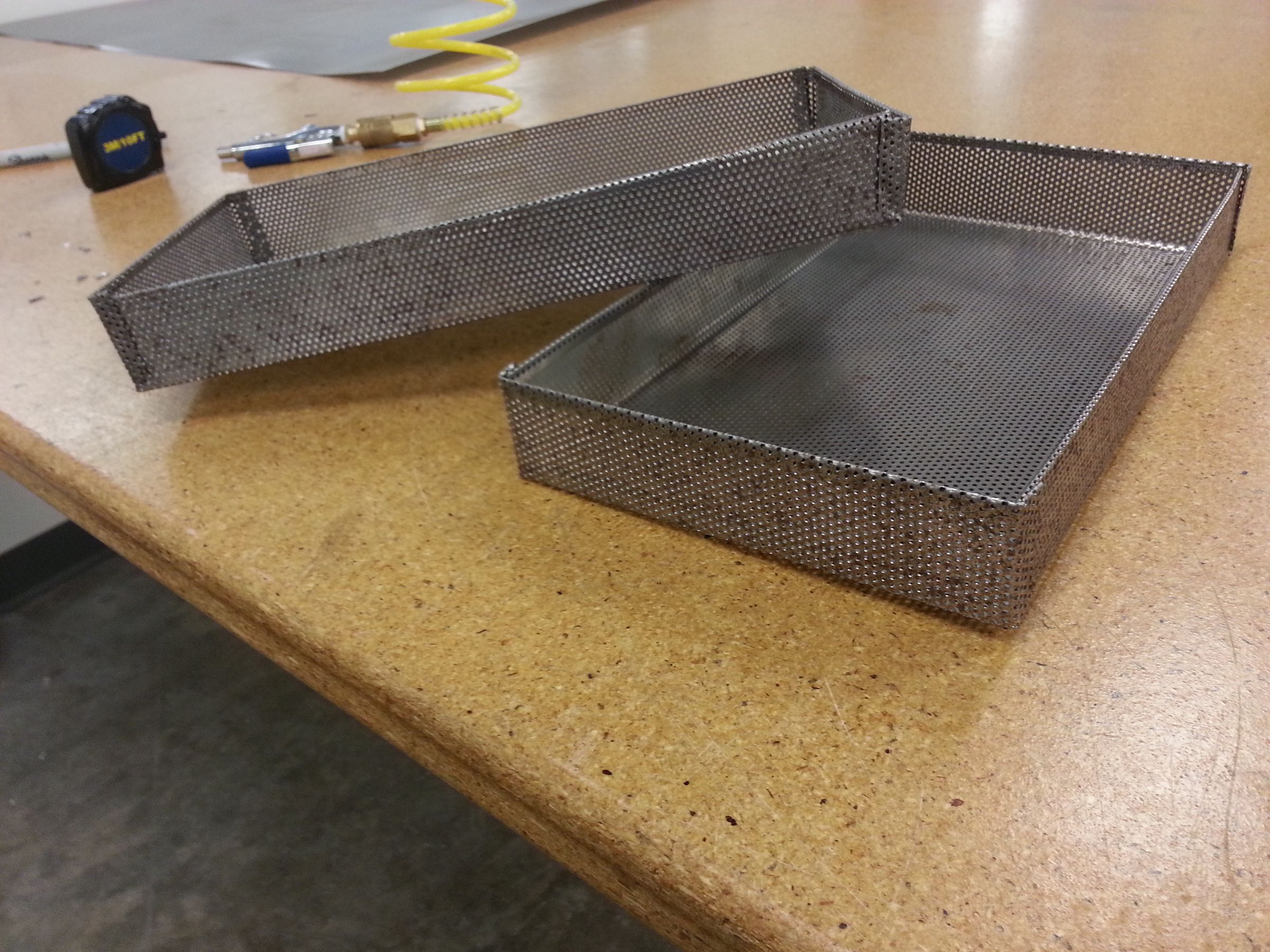 Perforated Sheet Metal Trays - Made @ TechShop : 4 Steps - Instructables
