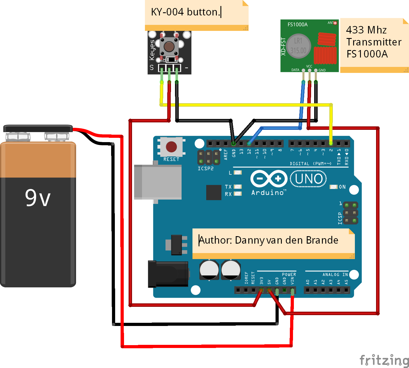 Arduino - 433mhz Wireless Transmitter & Receiver SWITCH Example FS1000A ...