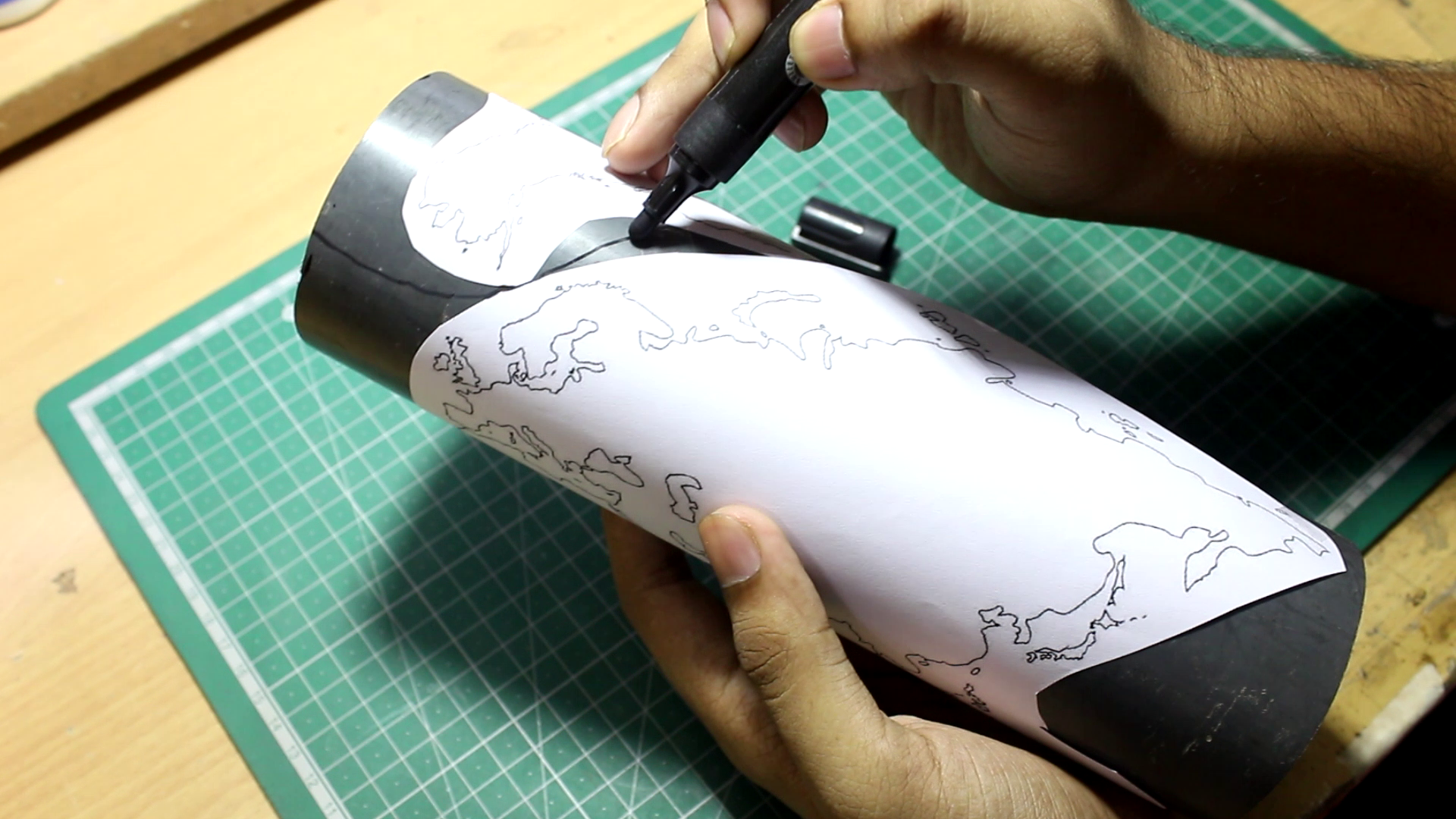 Backlit World Map From an Old PVC Pipe : 15 Steps (with Pictures ...