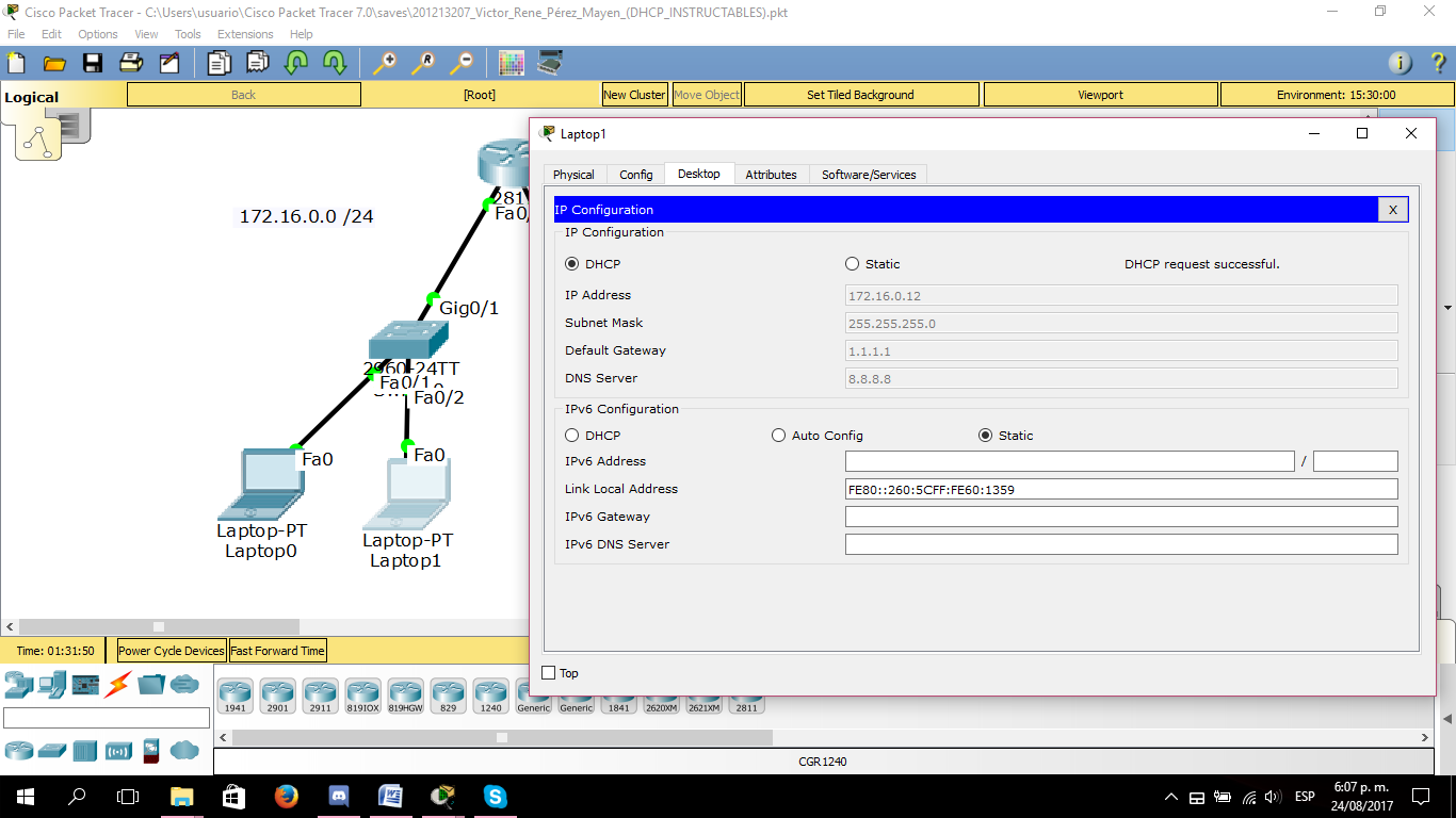 How to Configure DHCP in Cisco Packet Tracer : 14 Steps - Instructables