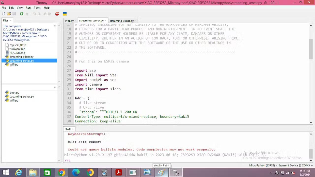 Esp32 S3 Sense Video Streaming in Micro Python : 6 Steps - Instructables