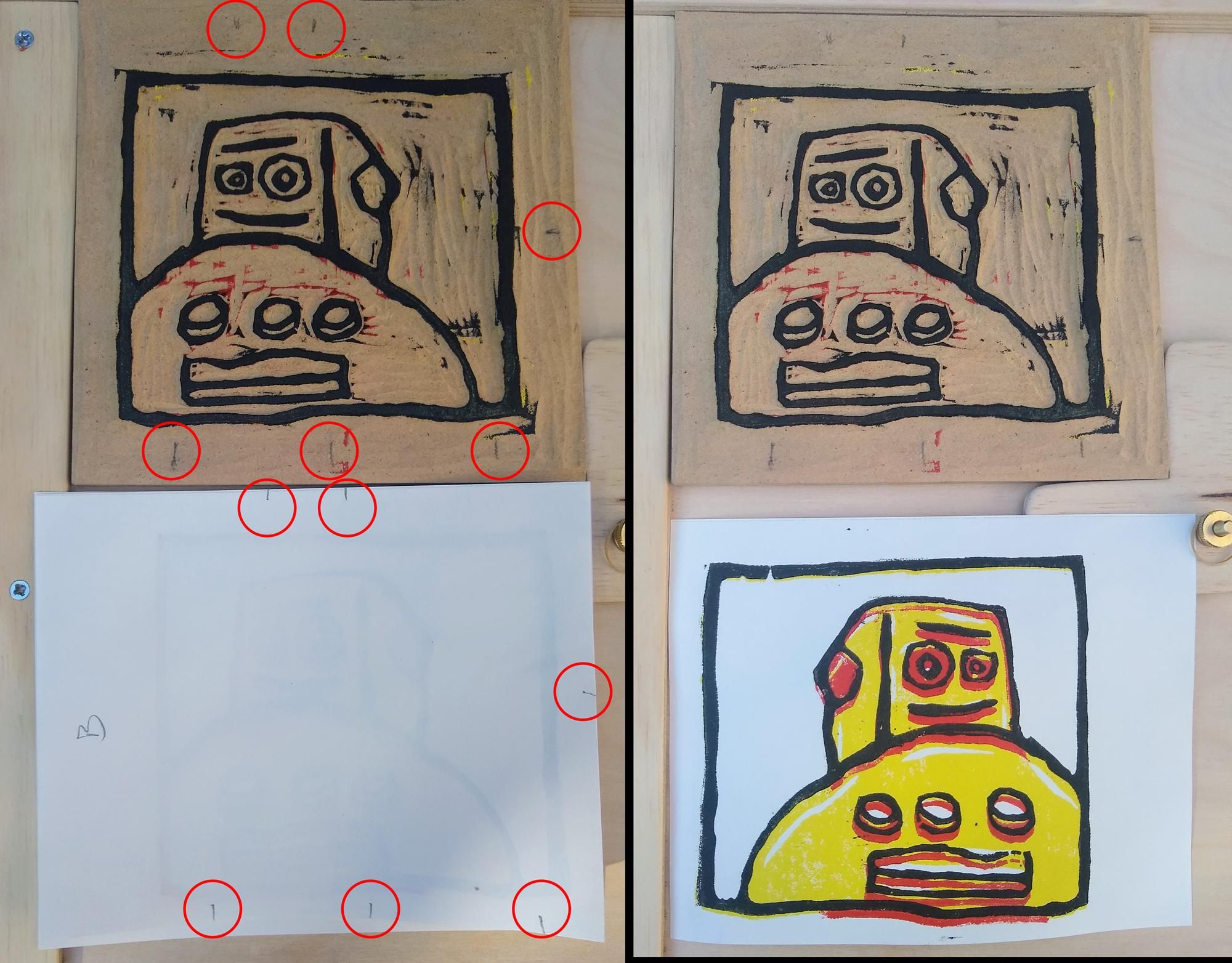 Woodcut & Linocut Printmaking Registration Jig : 10 Steps (with ...