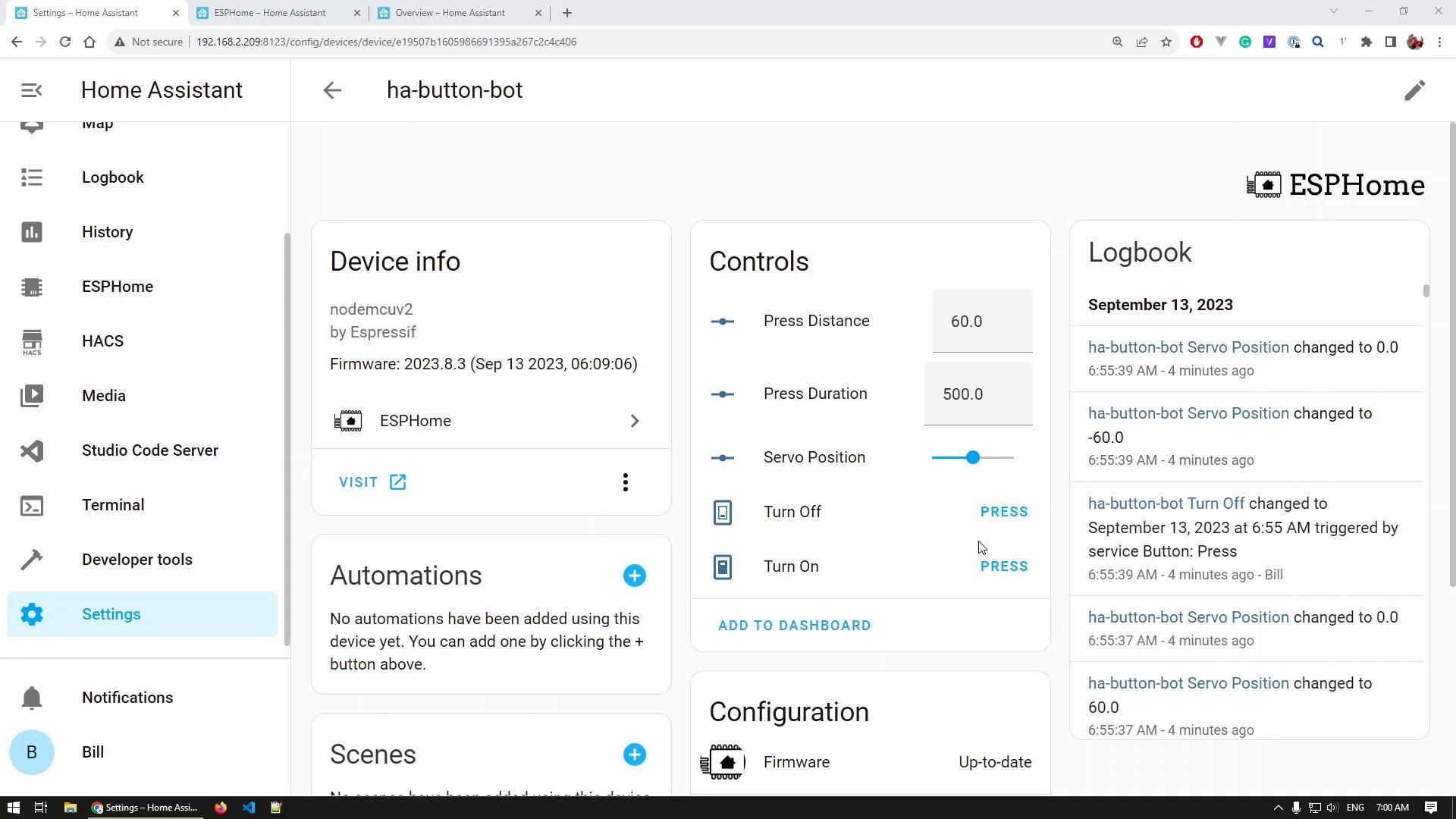 ButtonBot - a DIY Solution to Automate Any Switch With Home Assistant : 7 Steps (with Pictures ...