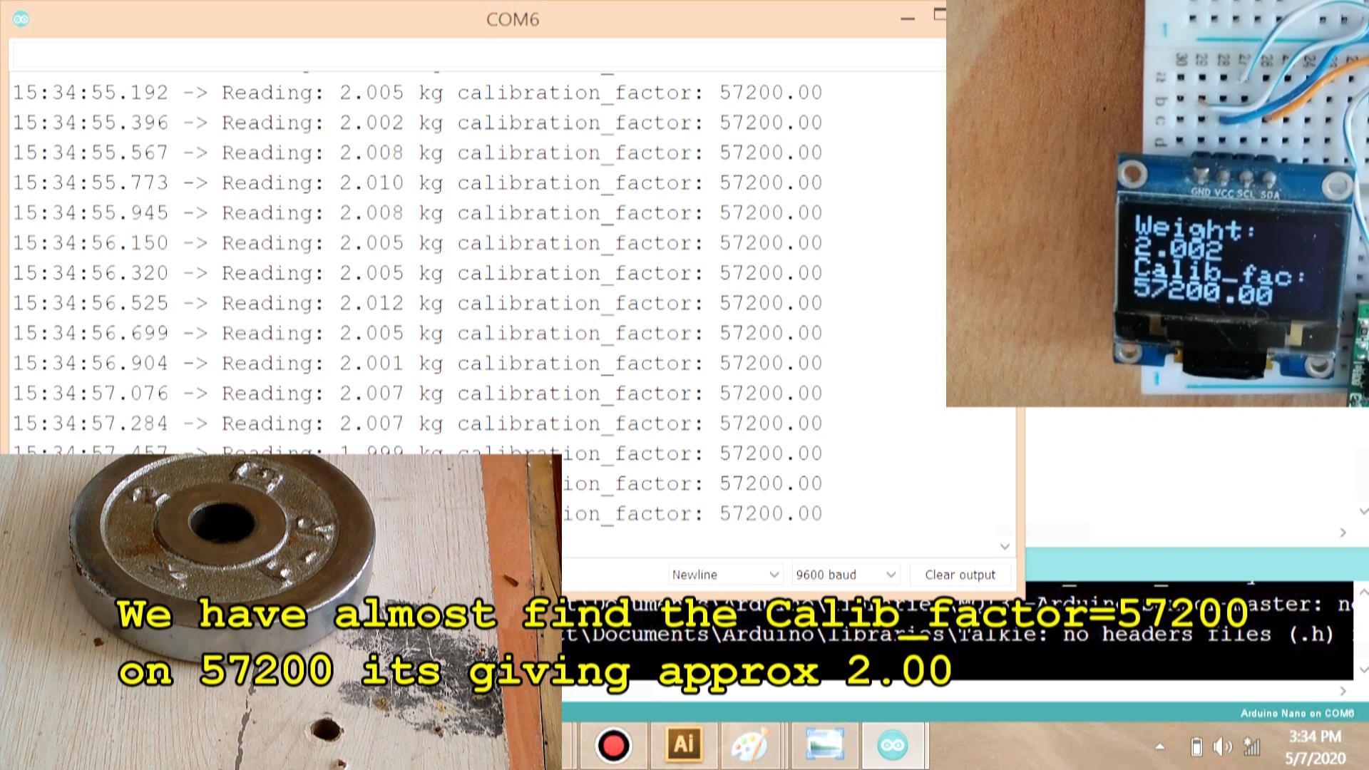 How to Make Baby Weight Machine Using Arduino Nano, HX-711 Load Cell ...