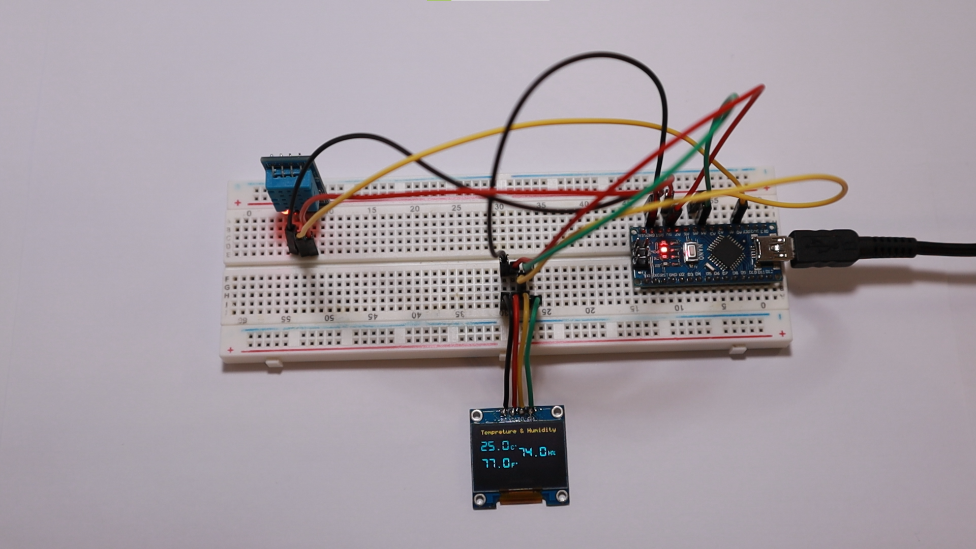 DHT11 Sensor With OLED Part 2 (Temperature & Humidity) : 5 Steps ...