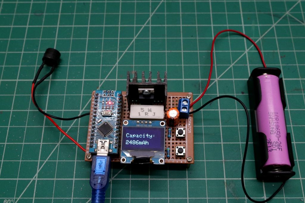 Diy Arduino Battery Capacity Tester V2 0 Trybotics