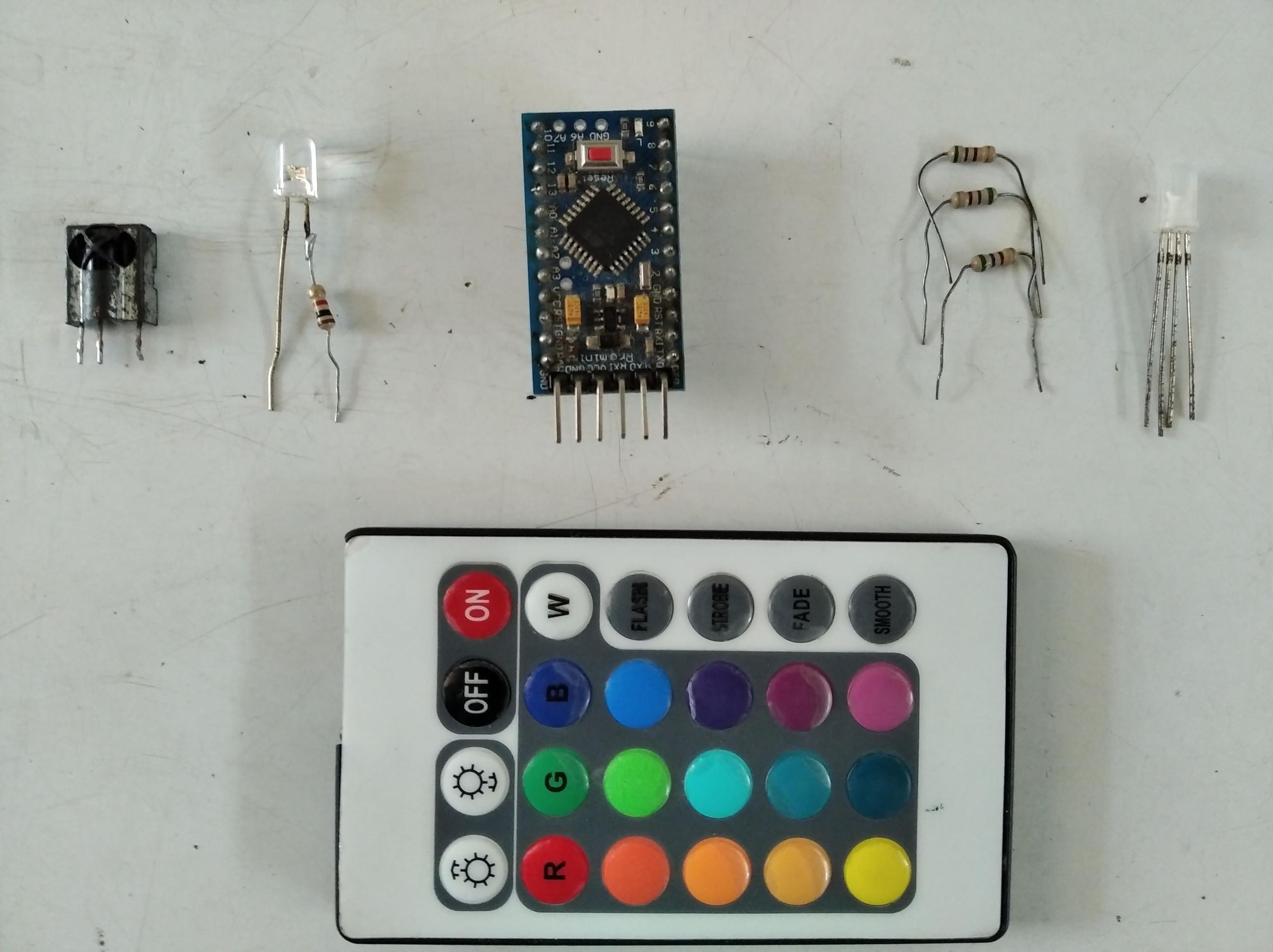 IR Remote Controlled RGB Led Using Arduino Pro Mini : 6 Steps ...