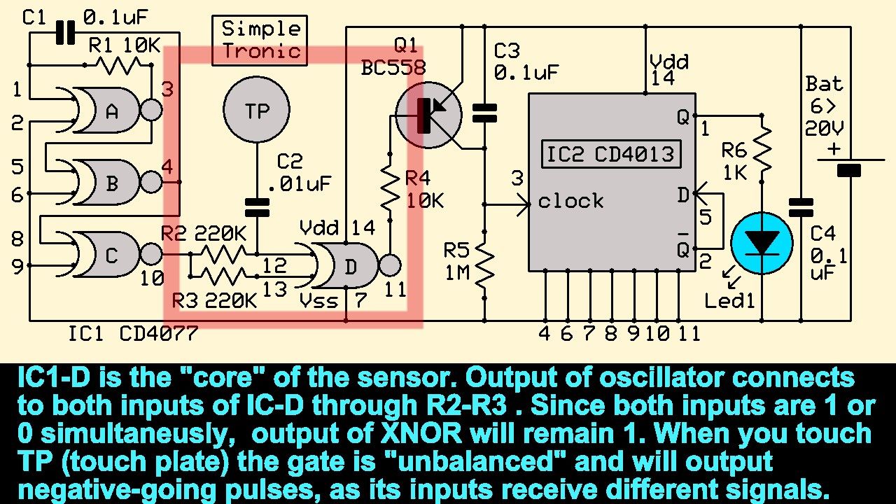 Touch Sensitive Toggle Switch Circuit : 10 Steps - Instructables