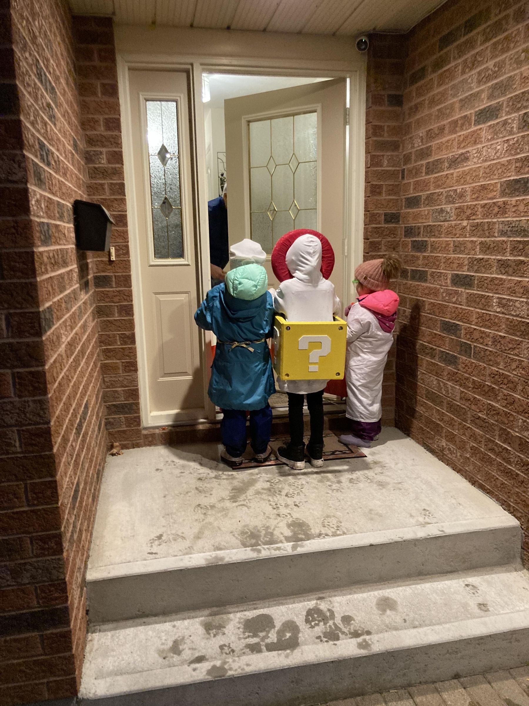 Kid's Nintendo Fire Flower Question Box Costume : 7 Steps (with ...