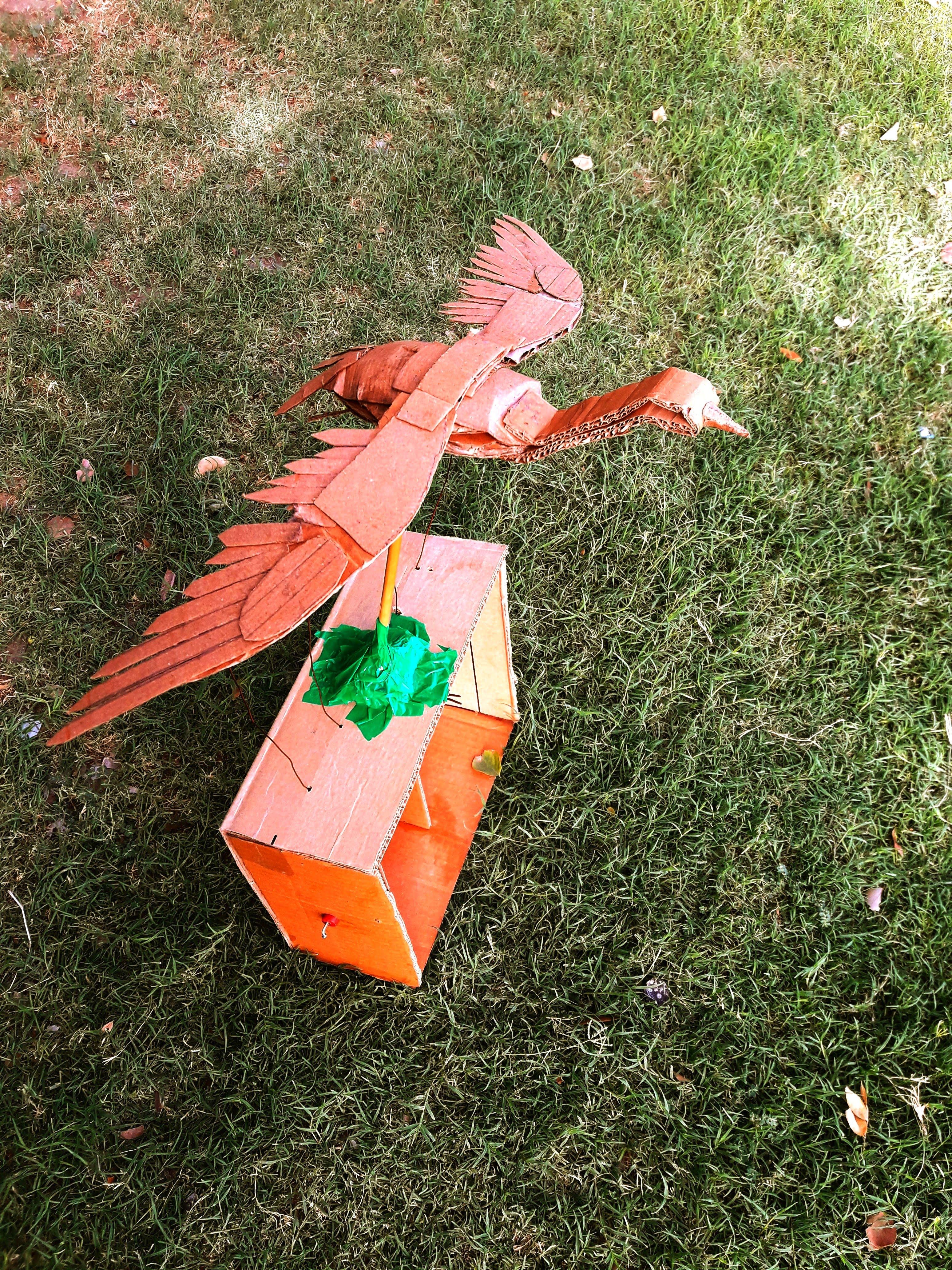 Mechanical Cardboard Bird : 9 Steps (with Pictures) - Instructables
