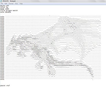 How to Make a Dragon in Command Prompt Using Notepad : 3 Steps - Instructables