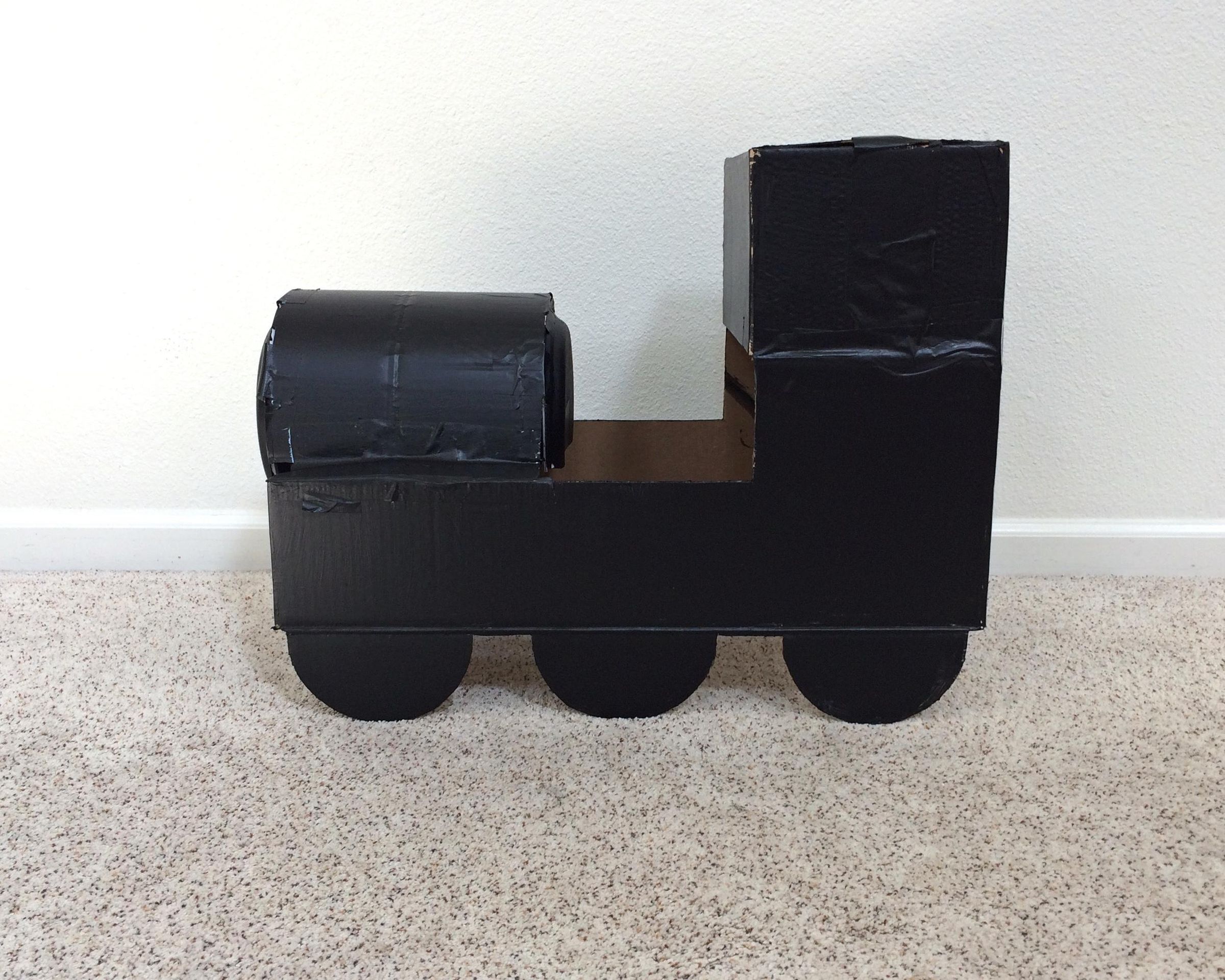 DIY Cardboard Train Engine Halloween Costume : 7 Steps (with Pictures ...