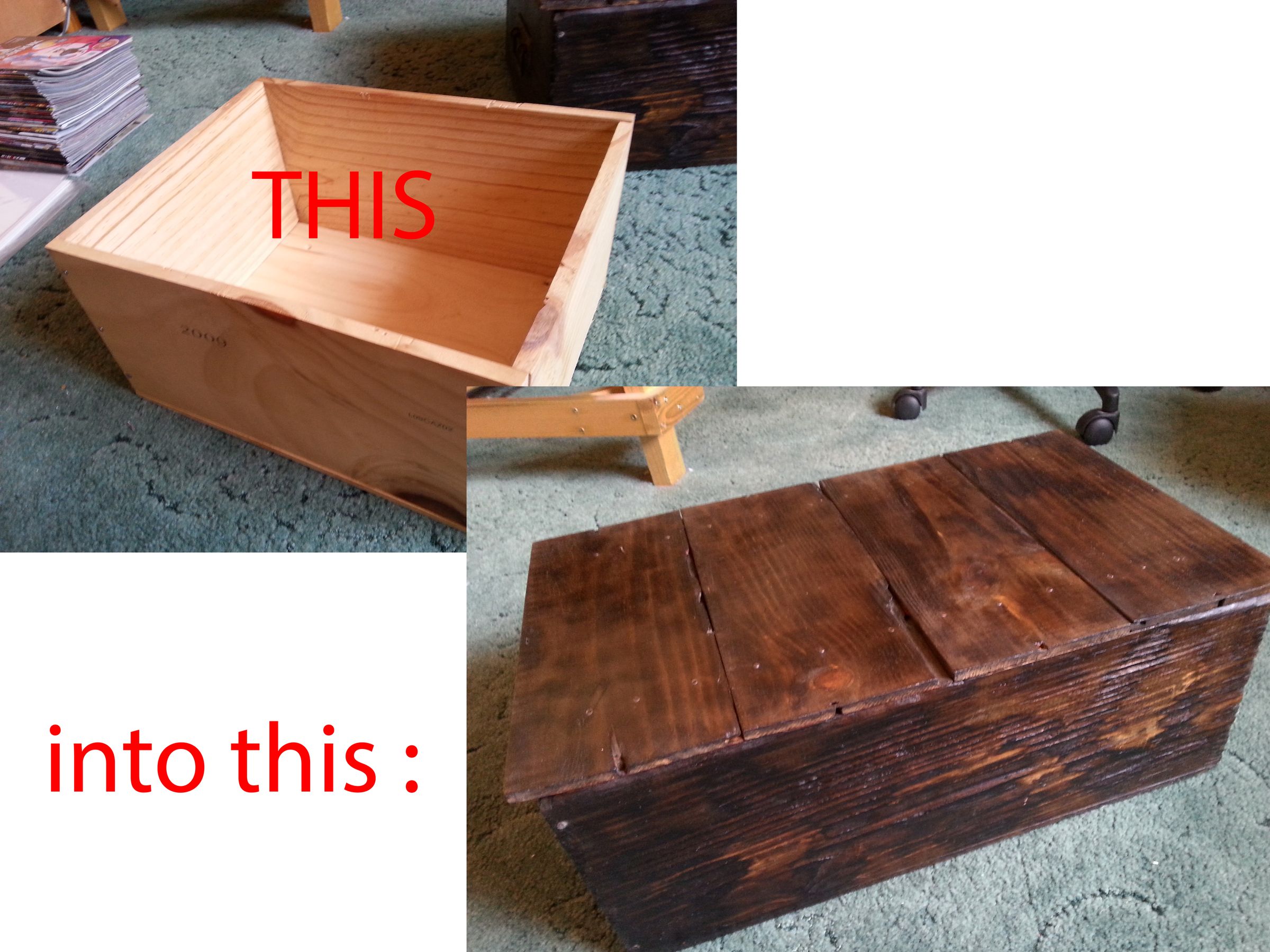 Wine Box Into Rustic Wood Box : 7 Steps (with Pictures) - Instructables
