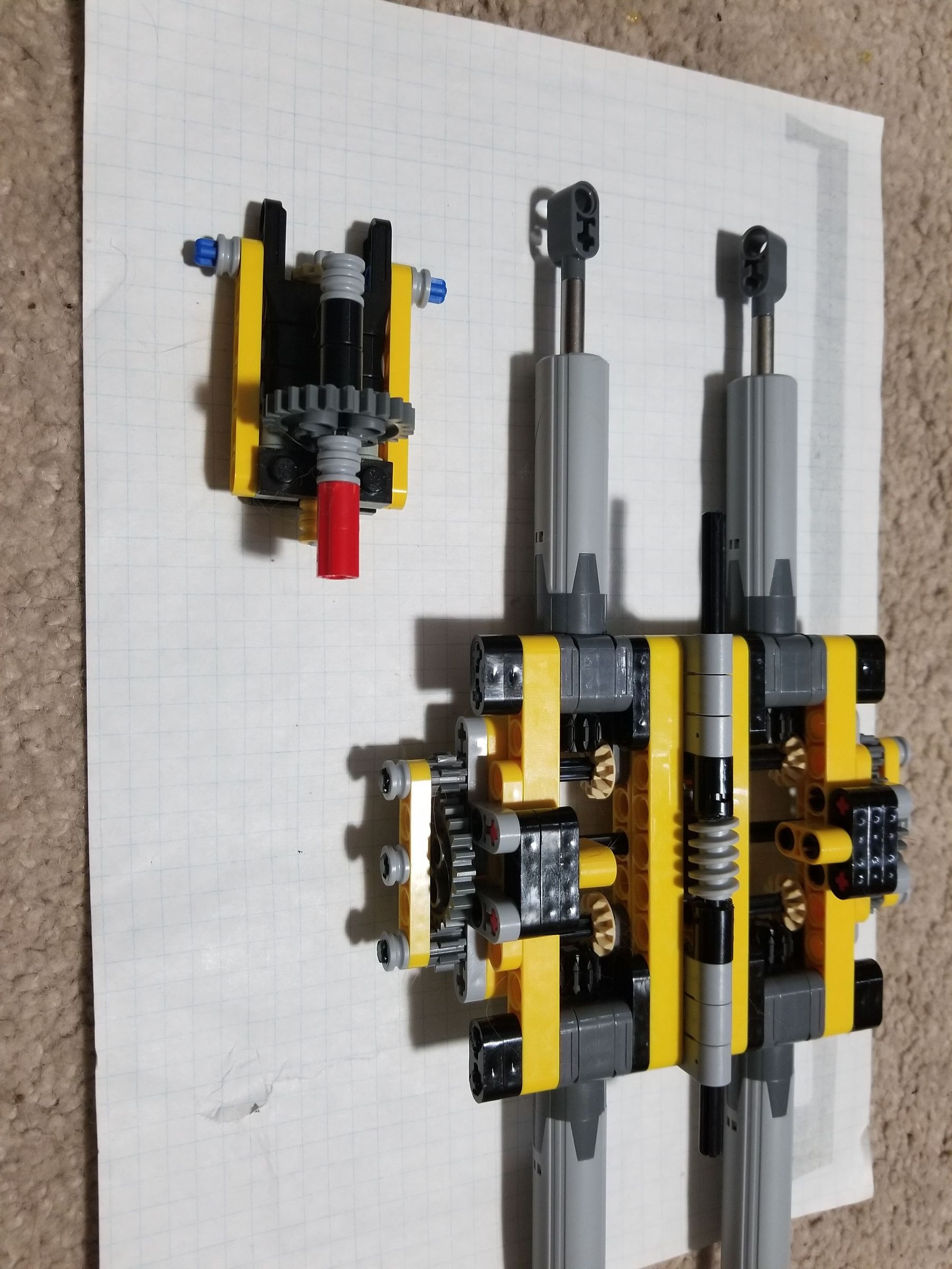 Lego Technic Back to Back Double Actuator Build : 9 Steps (with ...