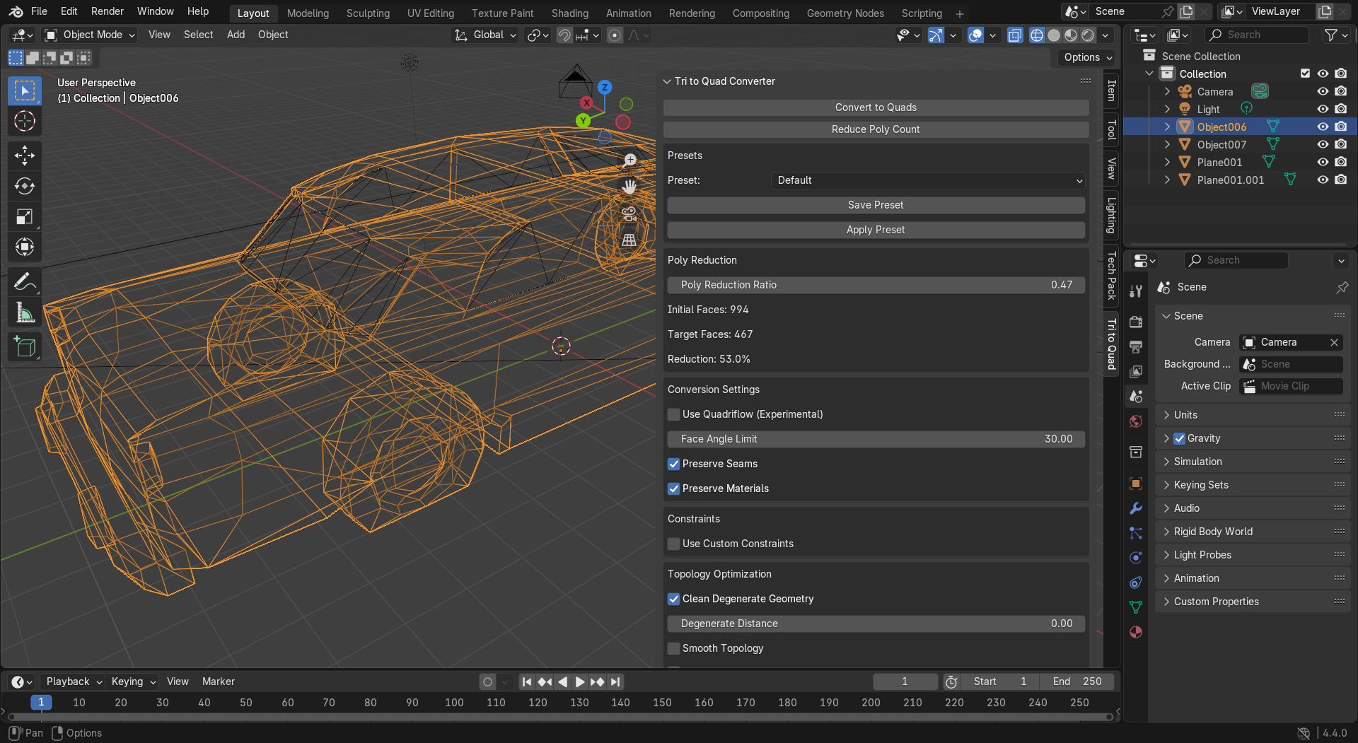 Mastering Blender: Convert Tris to Quads Manually or With Quadify : 7 ...