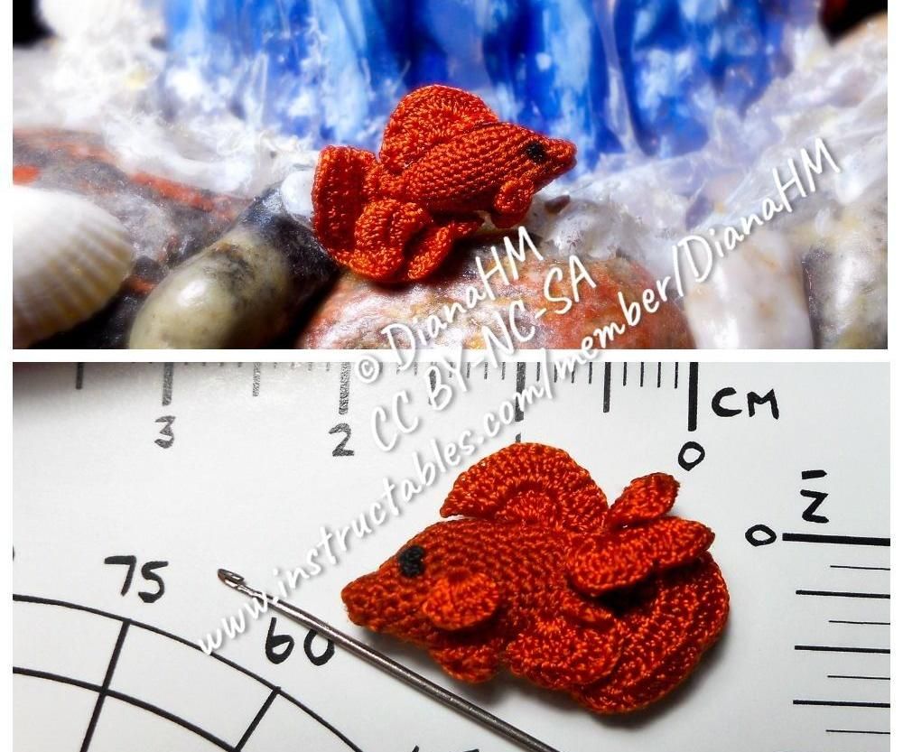 HOW TO MAKE a VERY THIN HOOK AND CROCHET a TINY BETTA FISH : 10 Steps ...