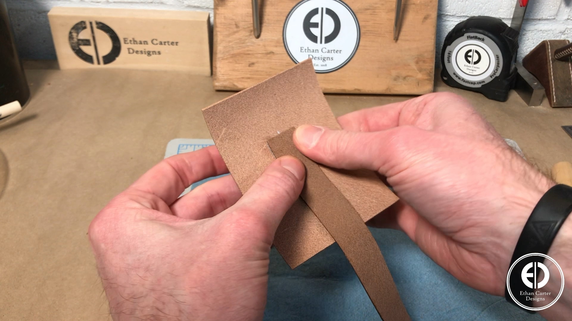 How to Make a Leather Pull Tab Minimalist Wallet (Free Template!) : 5 ...