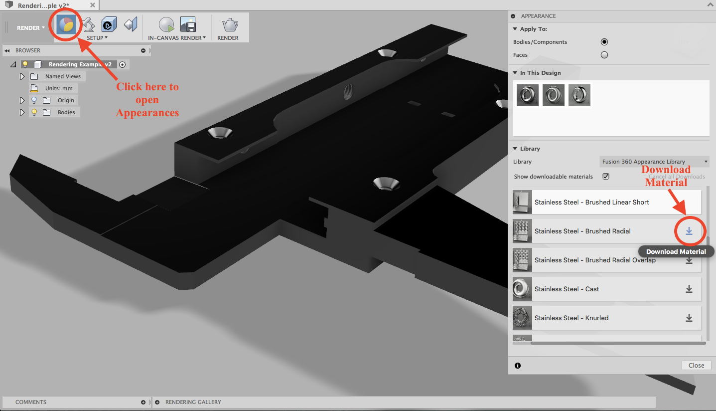 Rendering Realistic Machined Parts in Fusion 360 (Basic) : 6 Steps ...