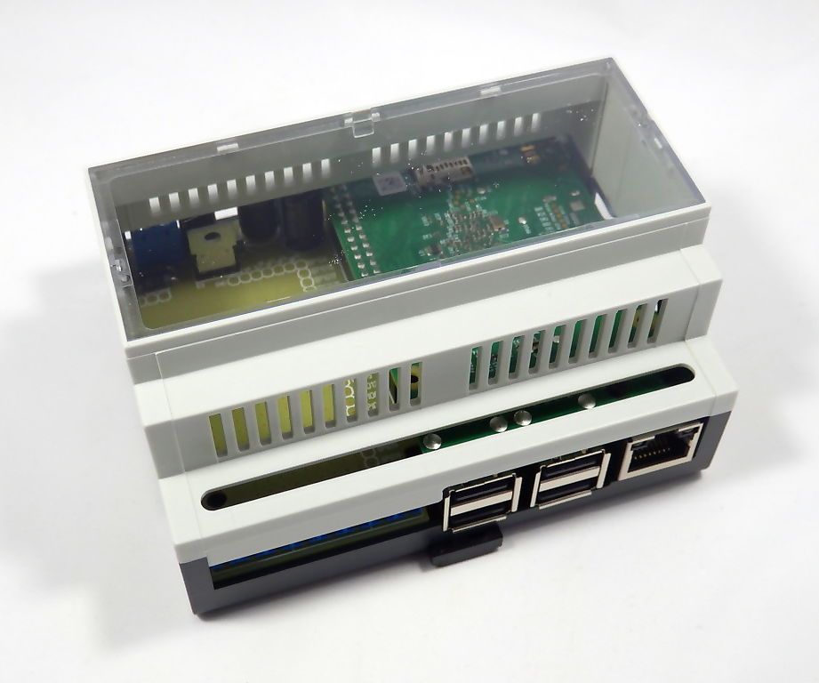 Raspberry Pi 2/3 DIN Rail Enclosure With Breadboard & Voltage Regulator ...