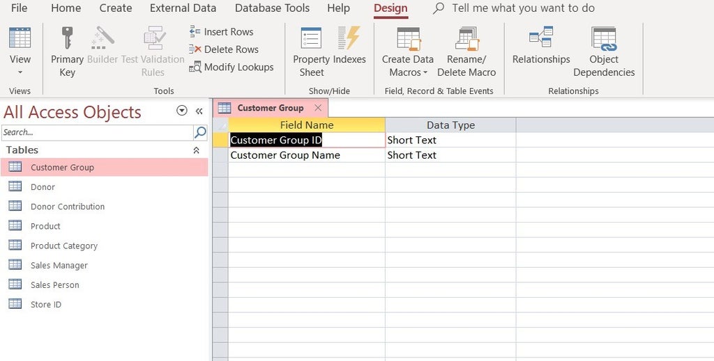 Microsoft Access Relational Database Microsoft Access Relational Database