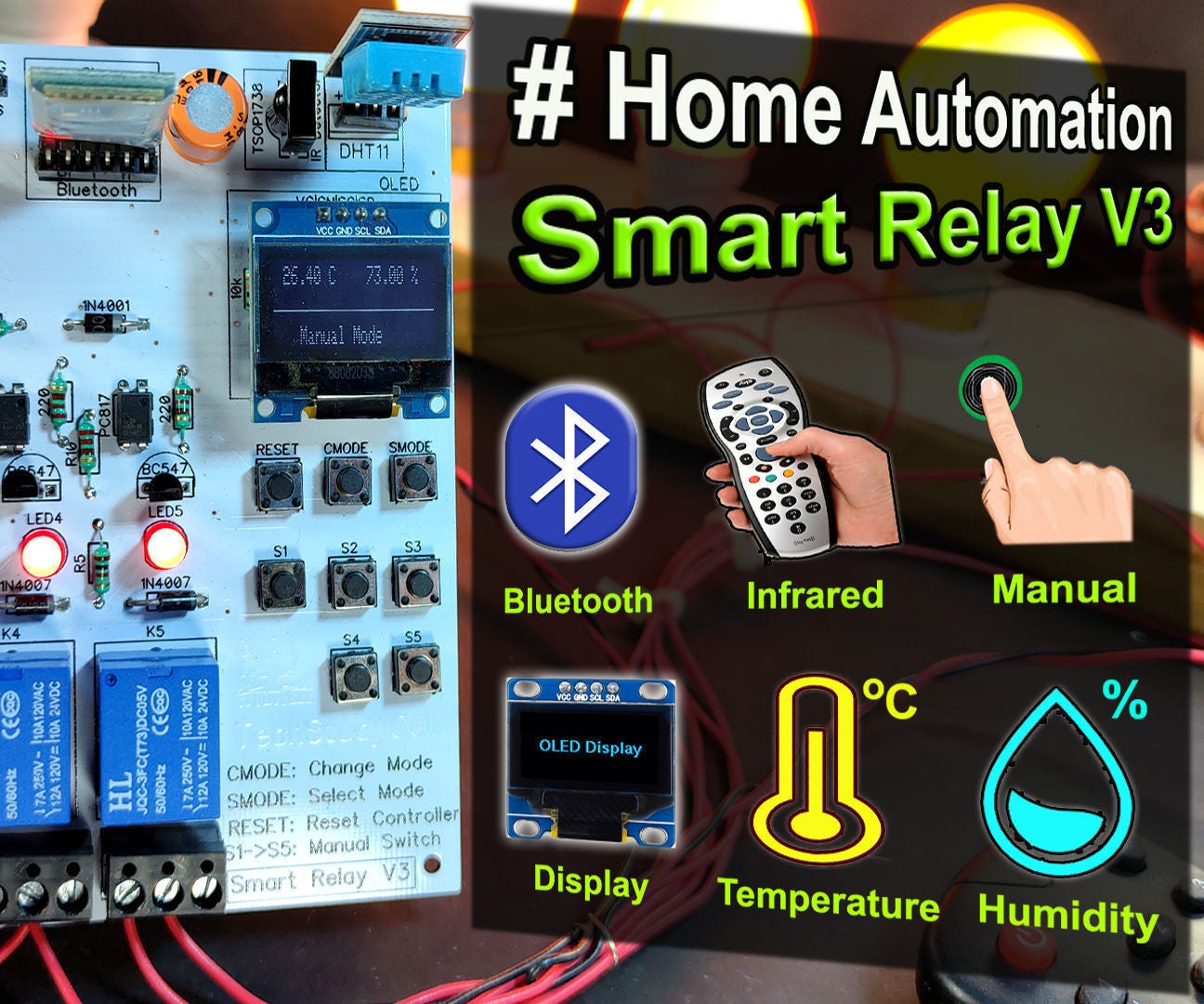How to Make Smart Home Using Arduino Control Relay Module | Home Automation Ideas : 15 Steps ...