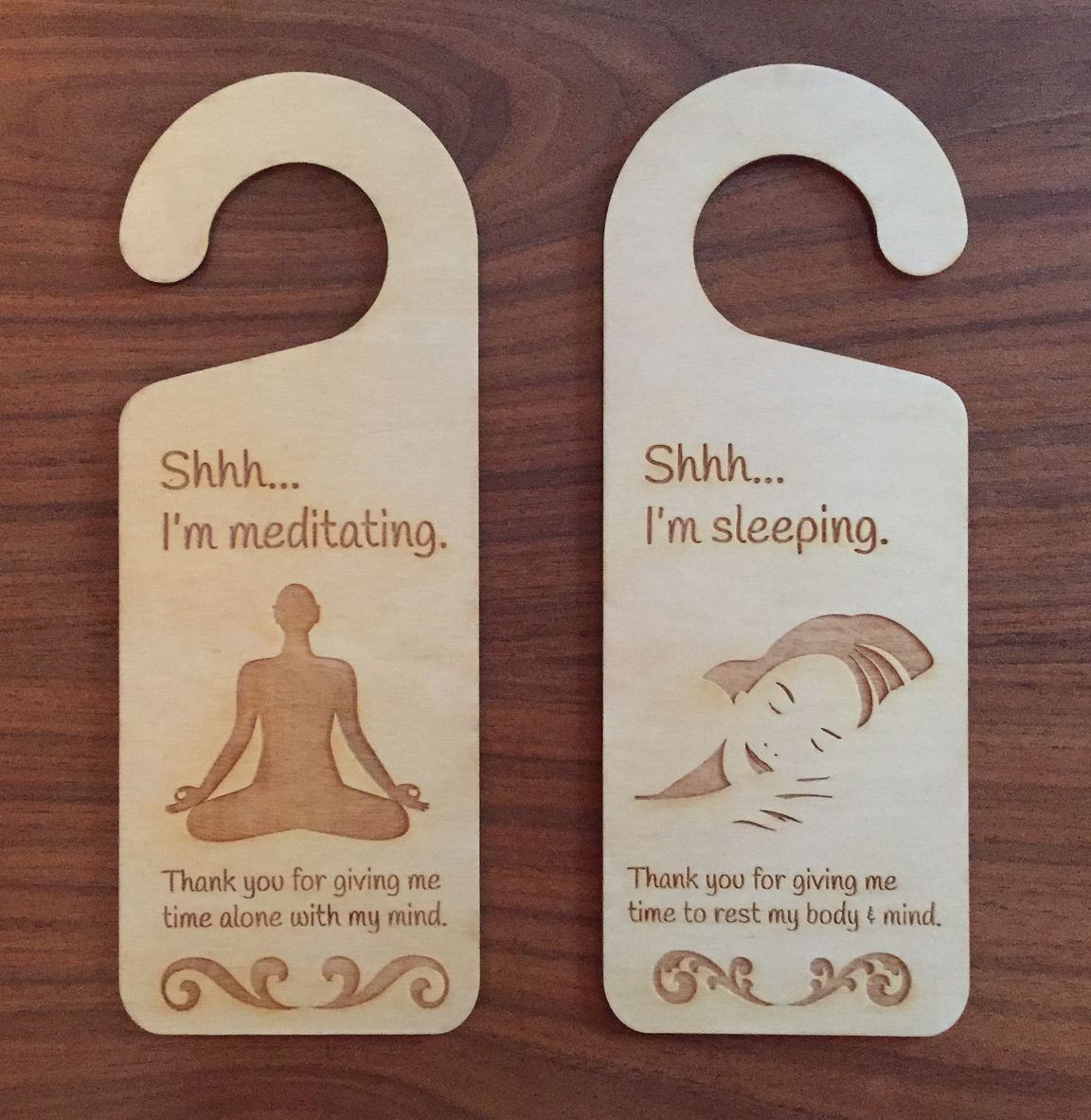 Laser Cut Double Sided Wooden Doorknob Hanger : 7 Steps (with Pictures ...