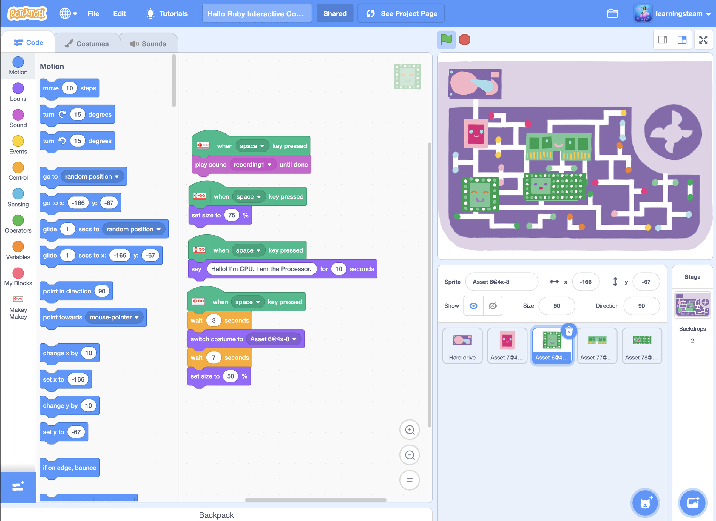 Hello Ruby Interactive Computer With Makey Makey and Scratch : 4 Steps ...