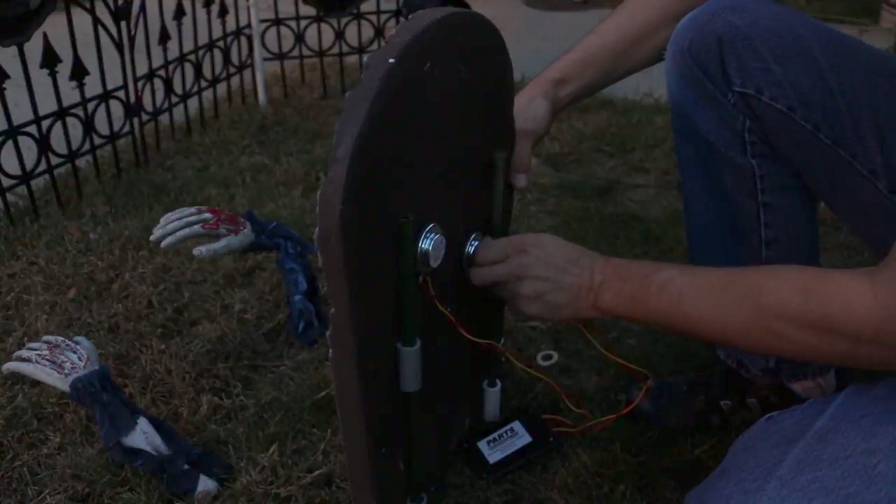 DIY Talking/Music/Sound Effect Playing Styrofoam Gravestone With Hidden ...