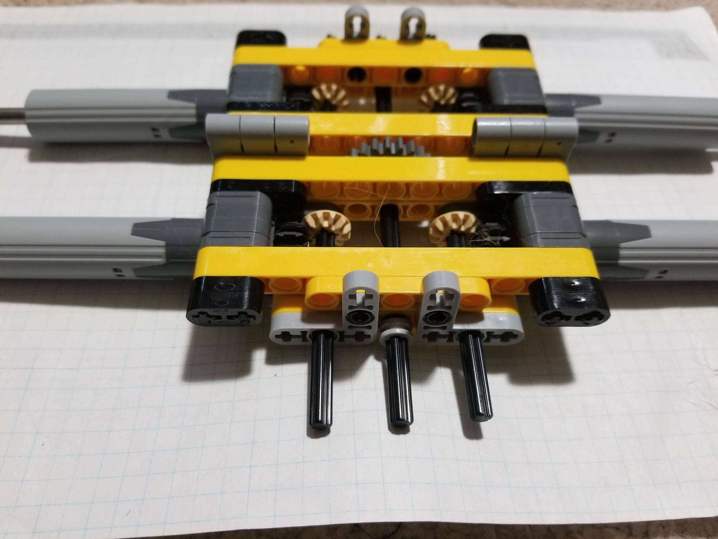 Lego Technic Back to Back Double Actuator Build : 9 Steps (with ...