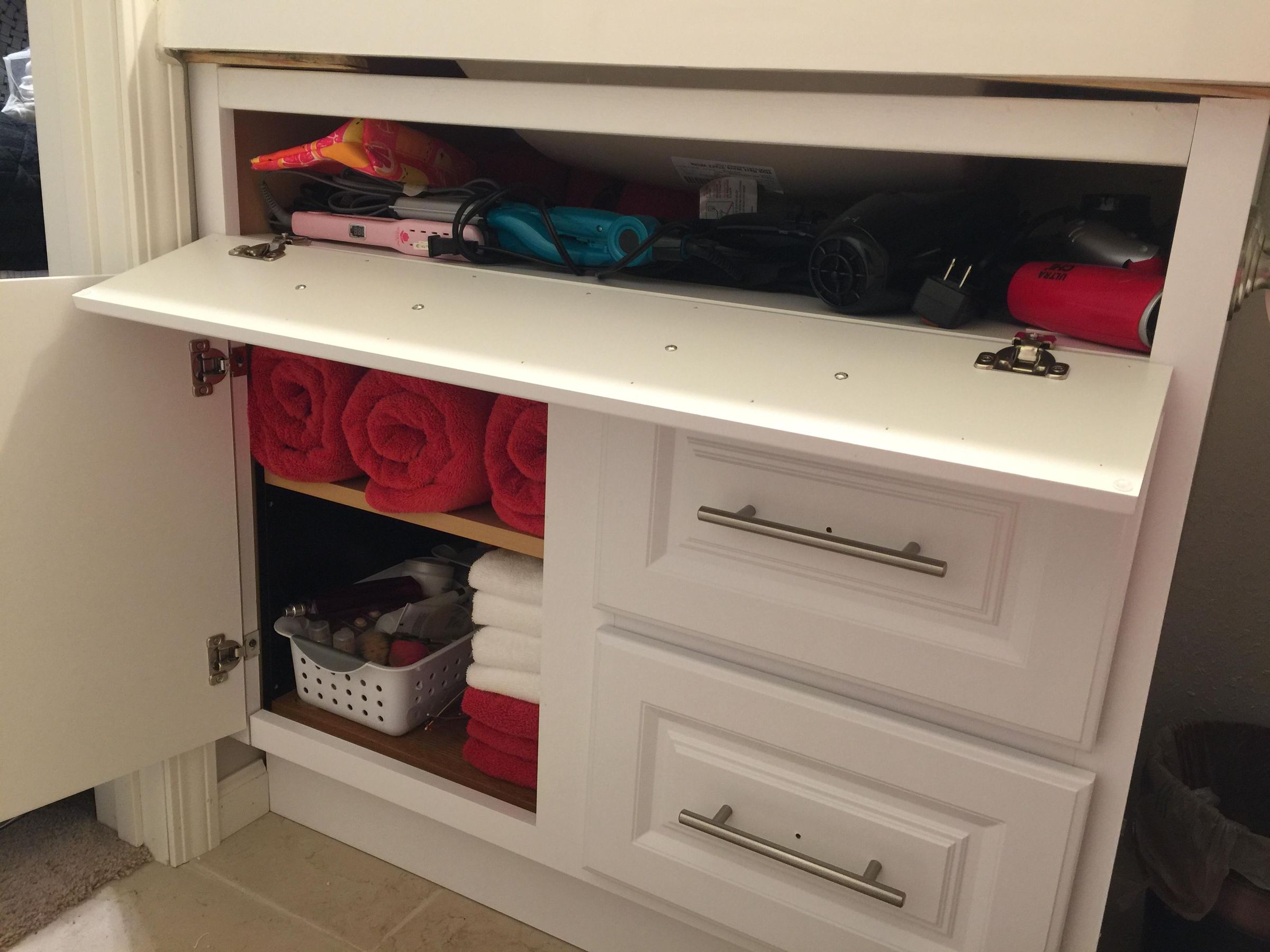 Adding Storage to Bathroom Vanity Cabinet : 11 Steps - Instructables