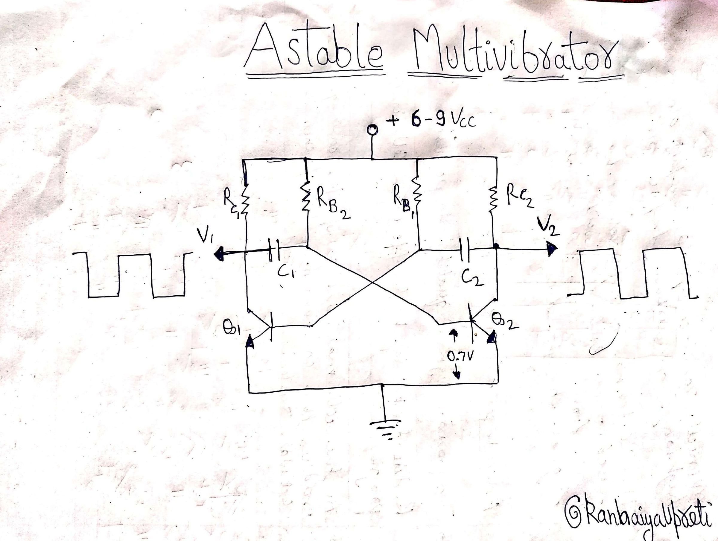 Astable Multivibrator Using BJTs : 4 Steps - Instructables