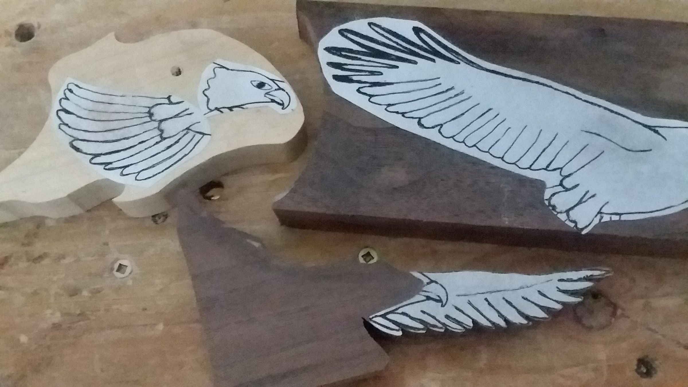 Wood Eagle Wing Pattern